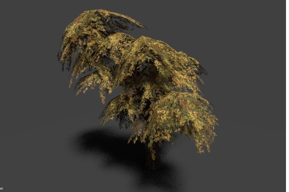 3D model low poly leaf tree VR / AR / low-poly | CGTrader