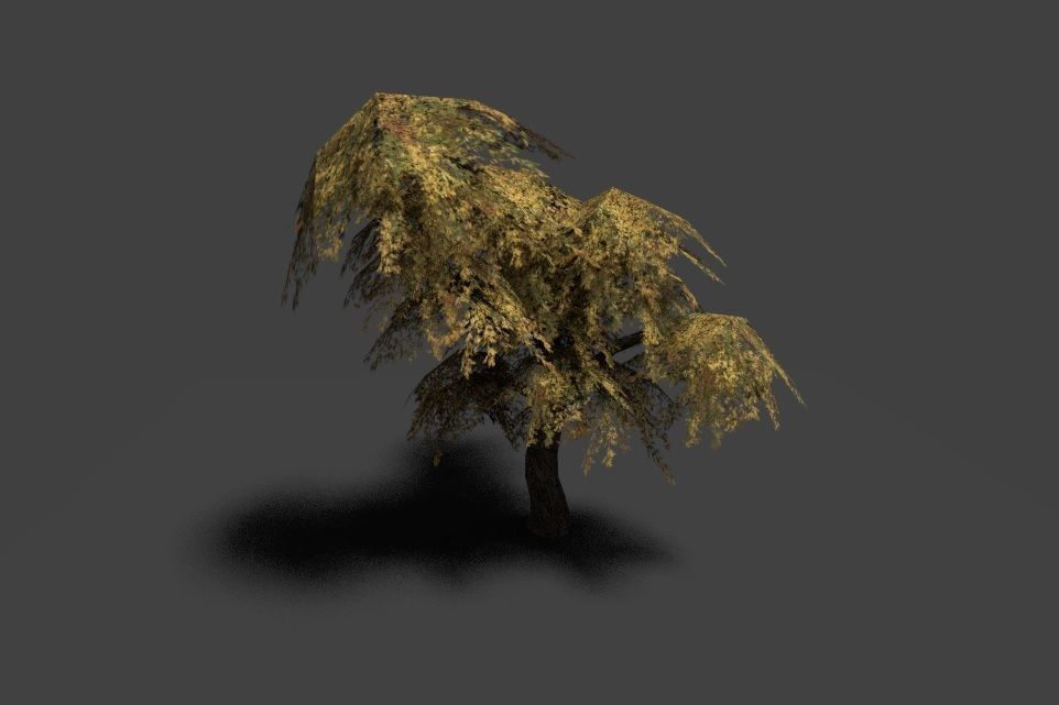 low poly leaf tree 3D model | CGTrader