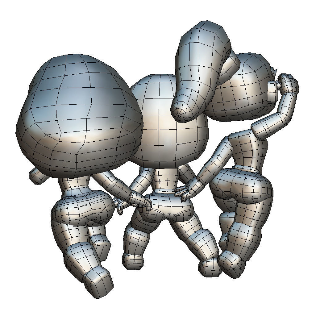 3D model Volleyball Girls - Proto Series VR / AR / low-poly rigged ...