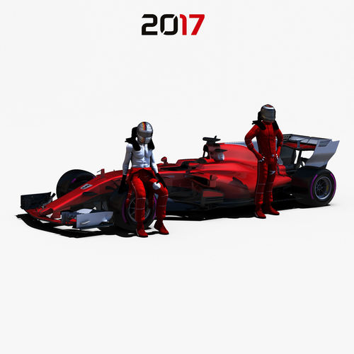 3D model Formula 1 2017 car VR / AR / low-poly rigged | CGTrader