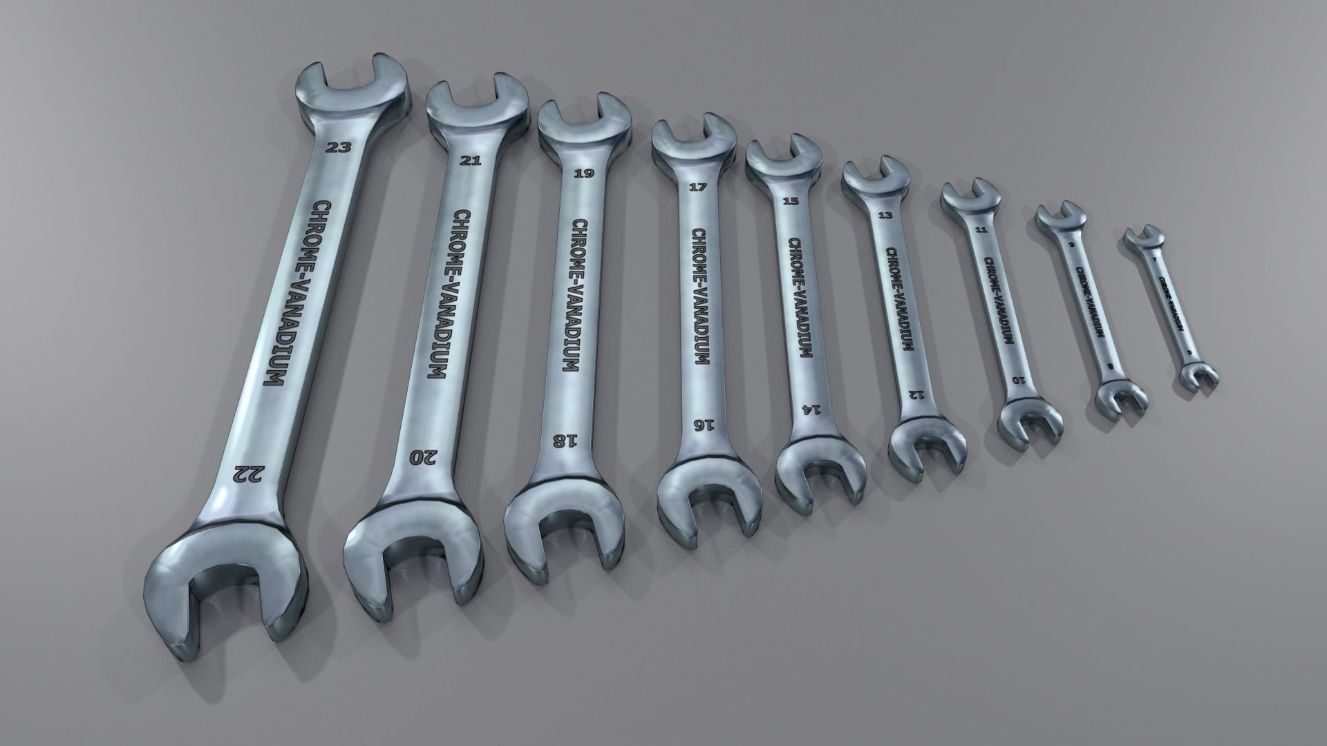 3D model Wrenches combined 6-23 PBR VR / AR / low-poly | CGTrader
