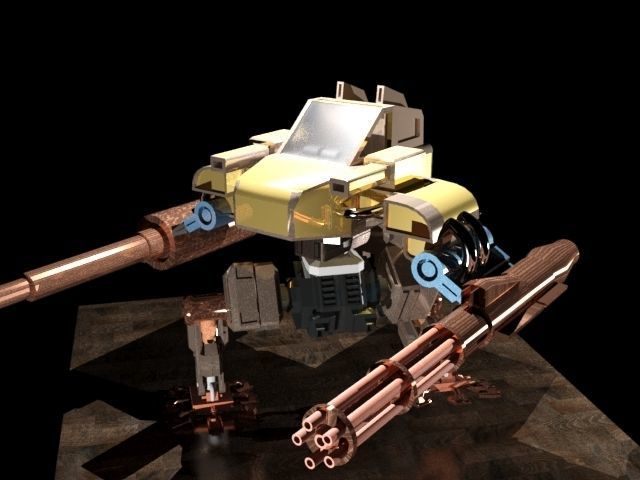 Mechanical Robot V1 3D model rigged | CGTrader