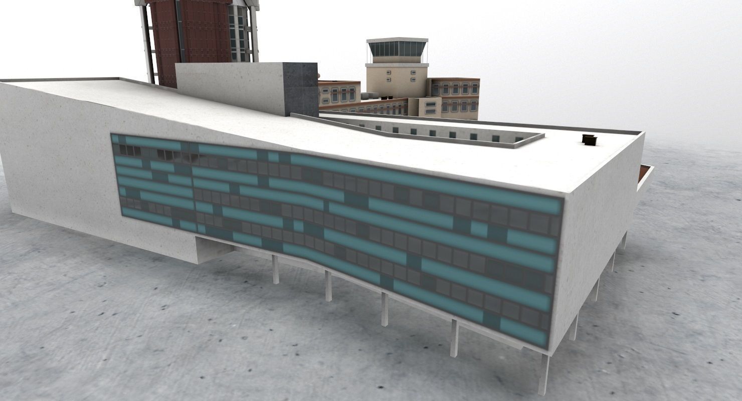 3D model LFMN Airport Control Point VR / AR / low-poly | CGTrader