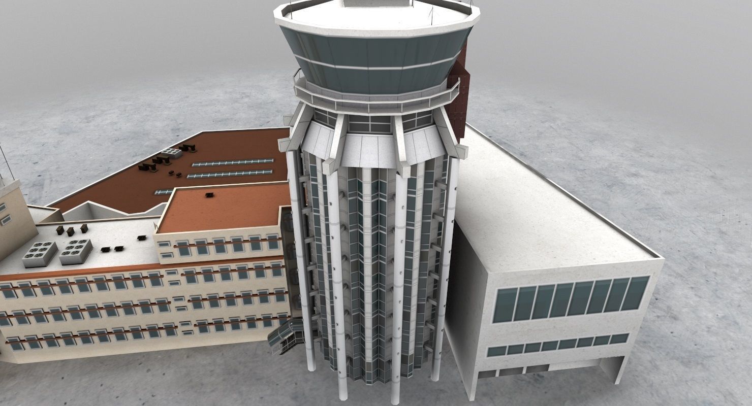 3D model LFMN Airport Control Point VR / AR / low-poly | CGTrader