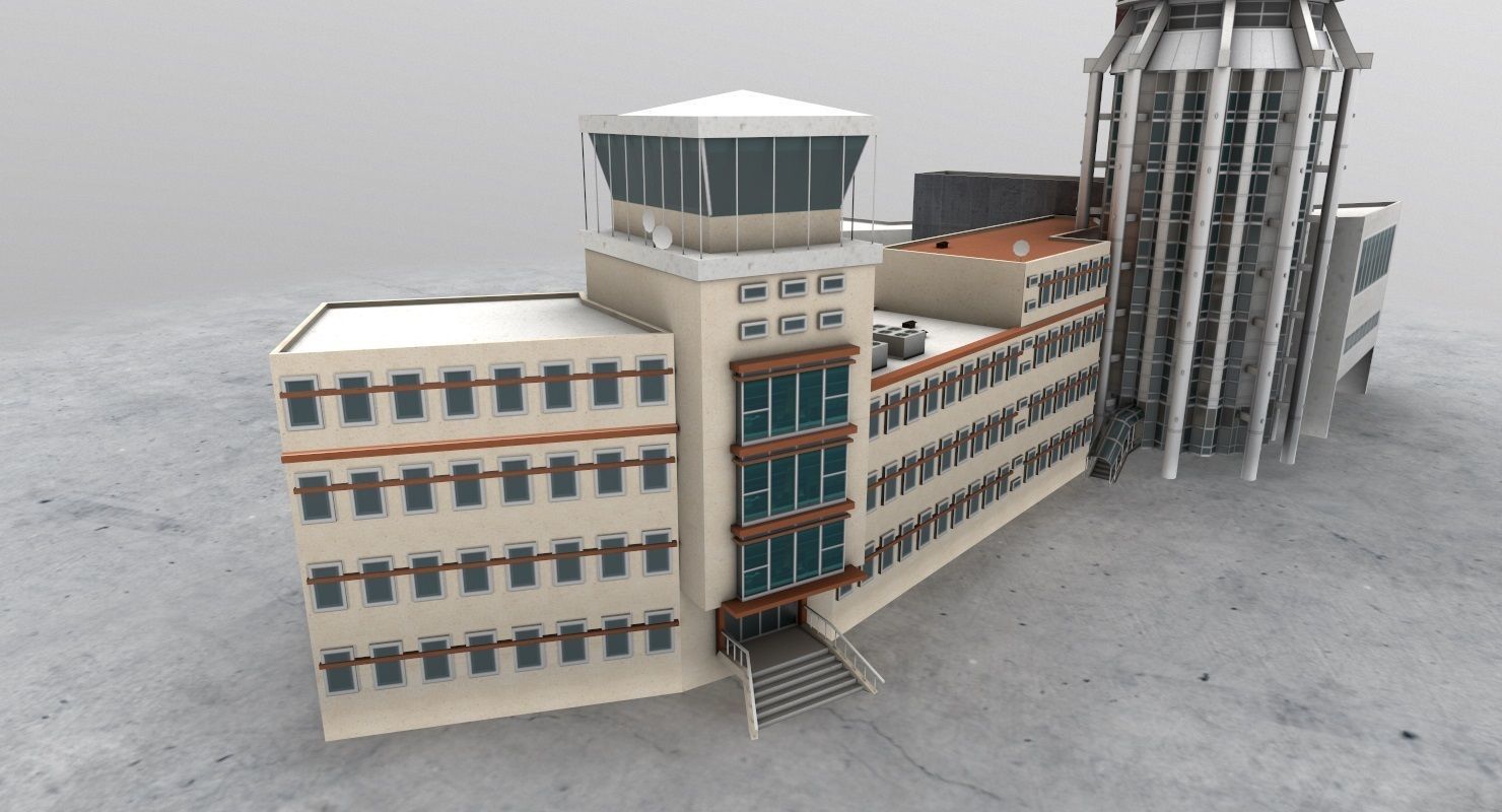 3D model LFMN Airport Control Point VR / AR / low-poly | CGTrader