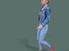 3D model Rigged Jeans Girl Walking Animation VR / AR / low-poly rigged ...