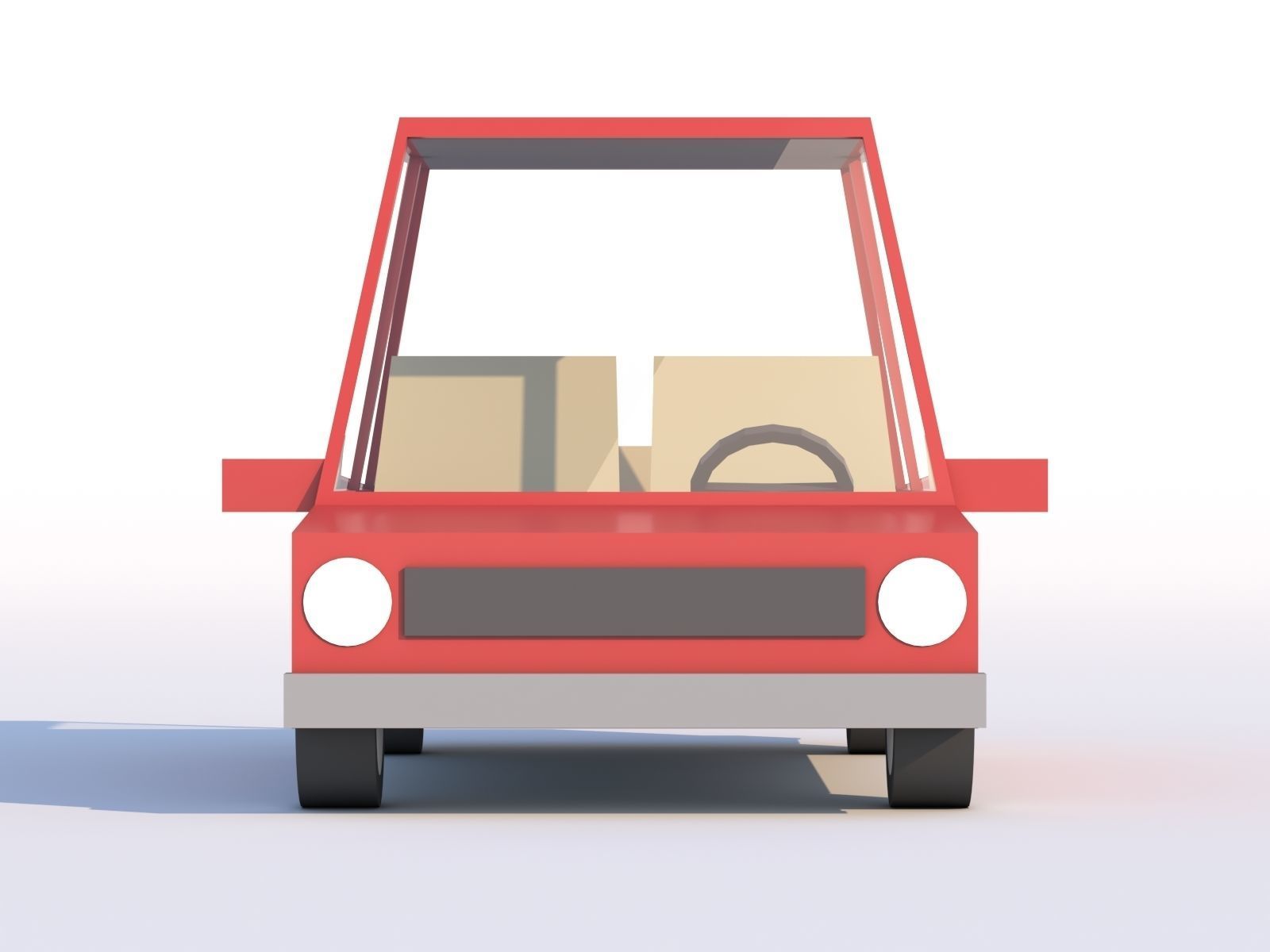 3D model Cartoon Low Poly Car Sedan VR / AR / low-poly | CGTrader