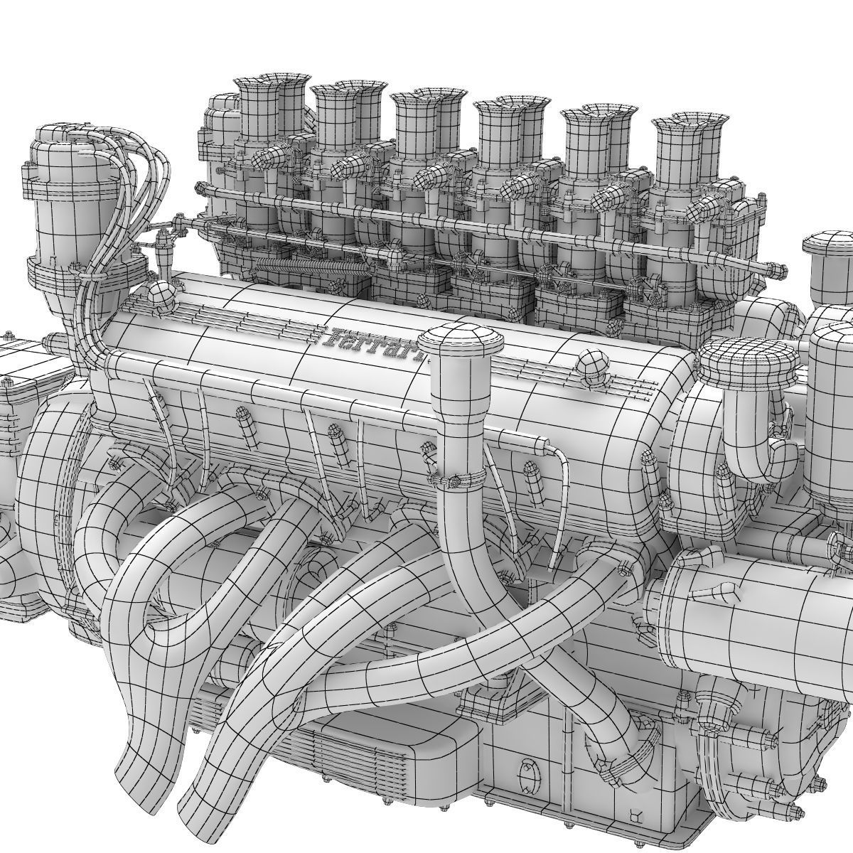 Ferrari Colombo 250 Engine - 3 liter 3D model | CGTrader