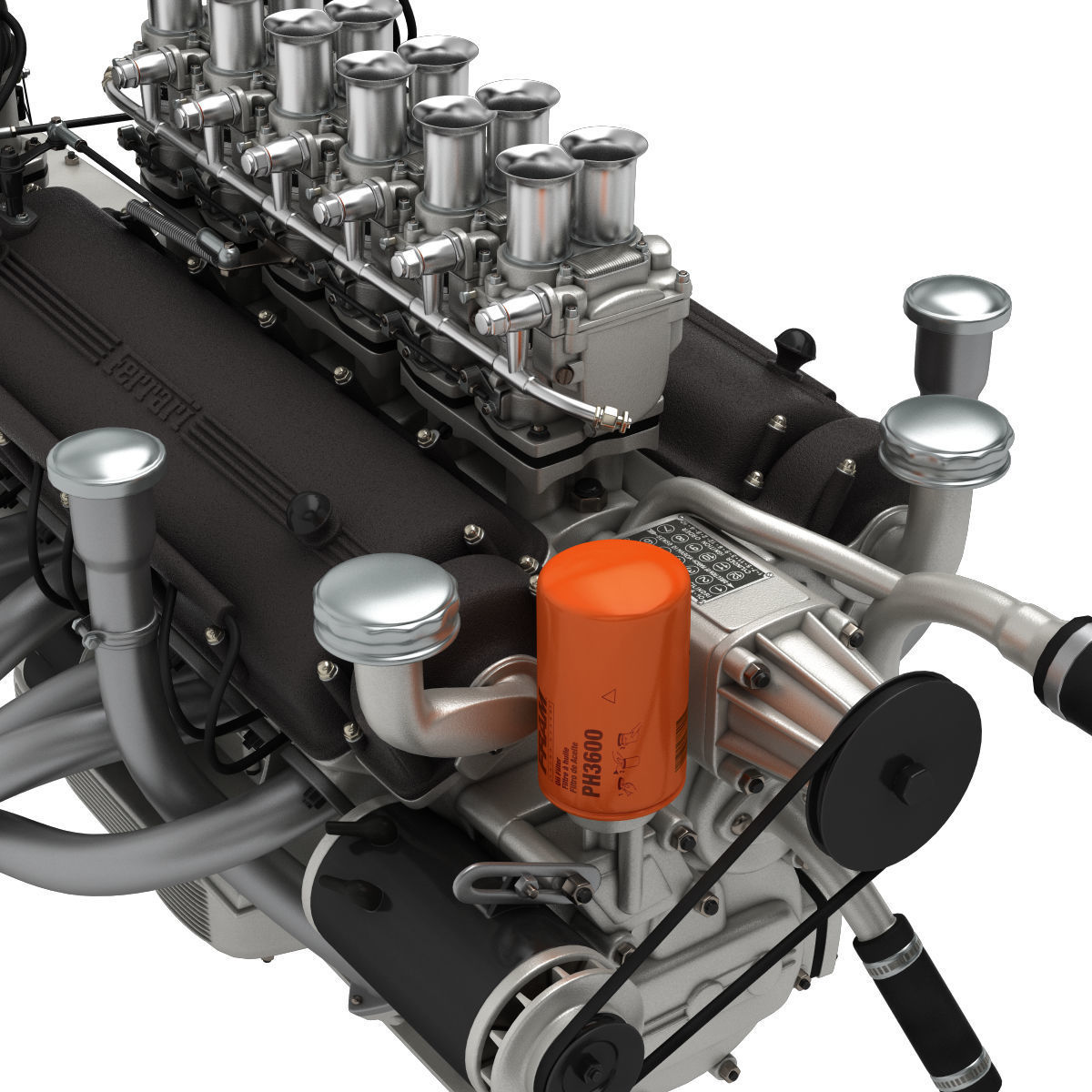 Ferrari Colombo 250 Engine - 3 liter 3D model | CGTrader
