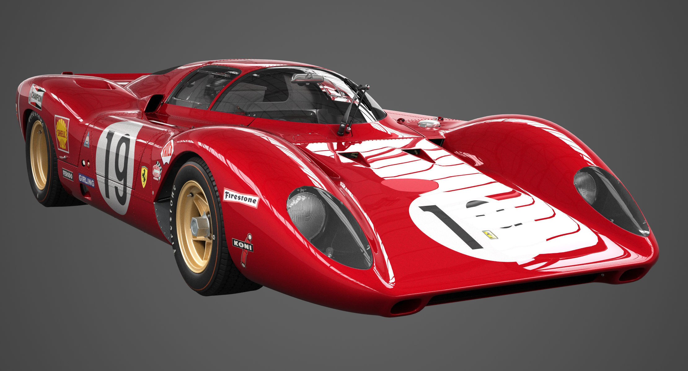 Ferrari 312 P Berlinetta 0868 - Classic 3D model | CGTrader