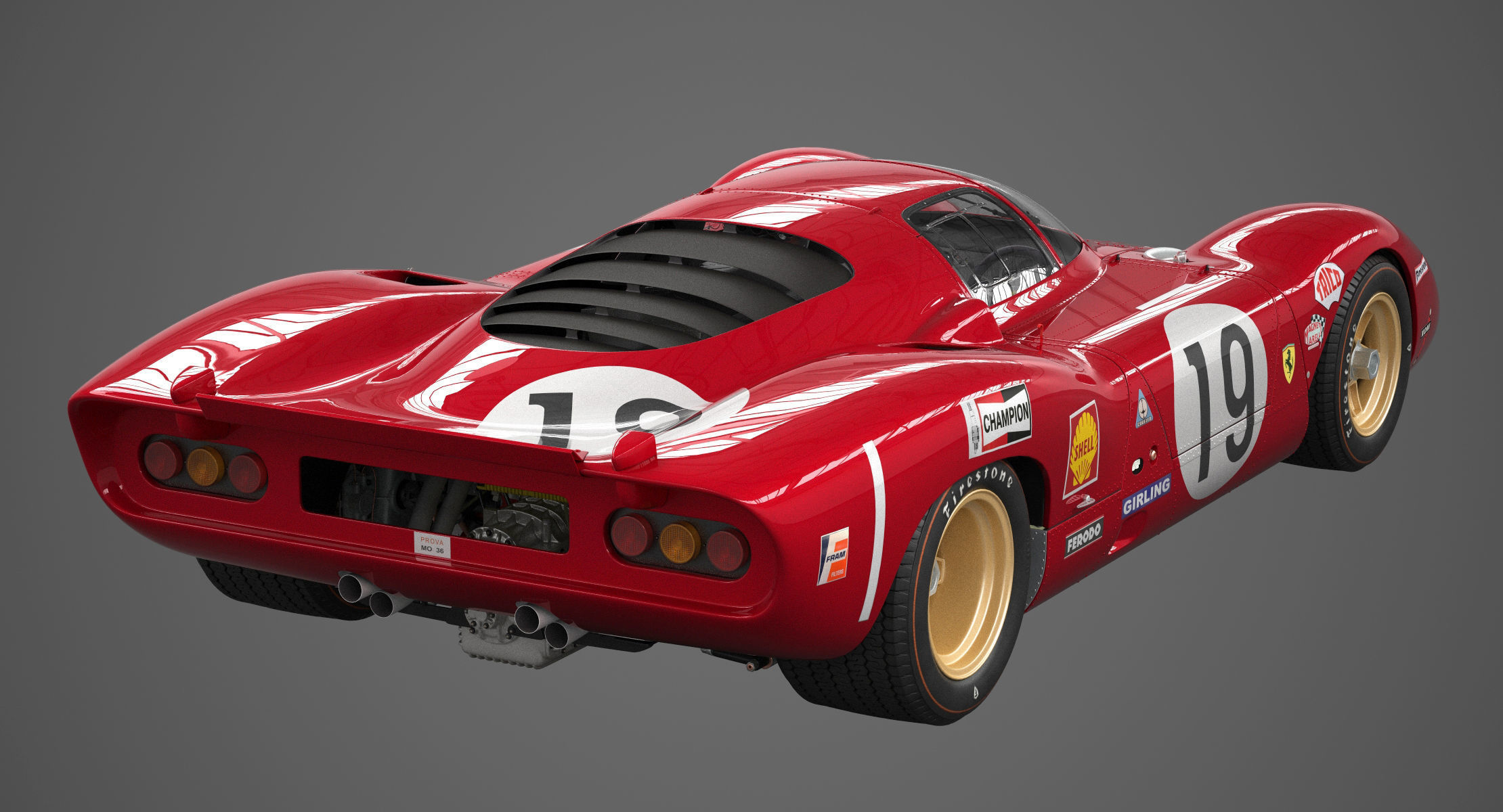 Ferrari 312 P Berlinetta 0868 - Classic 3D model | CGTrader