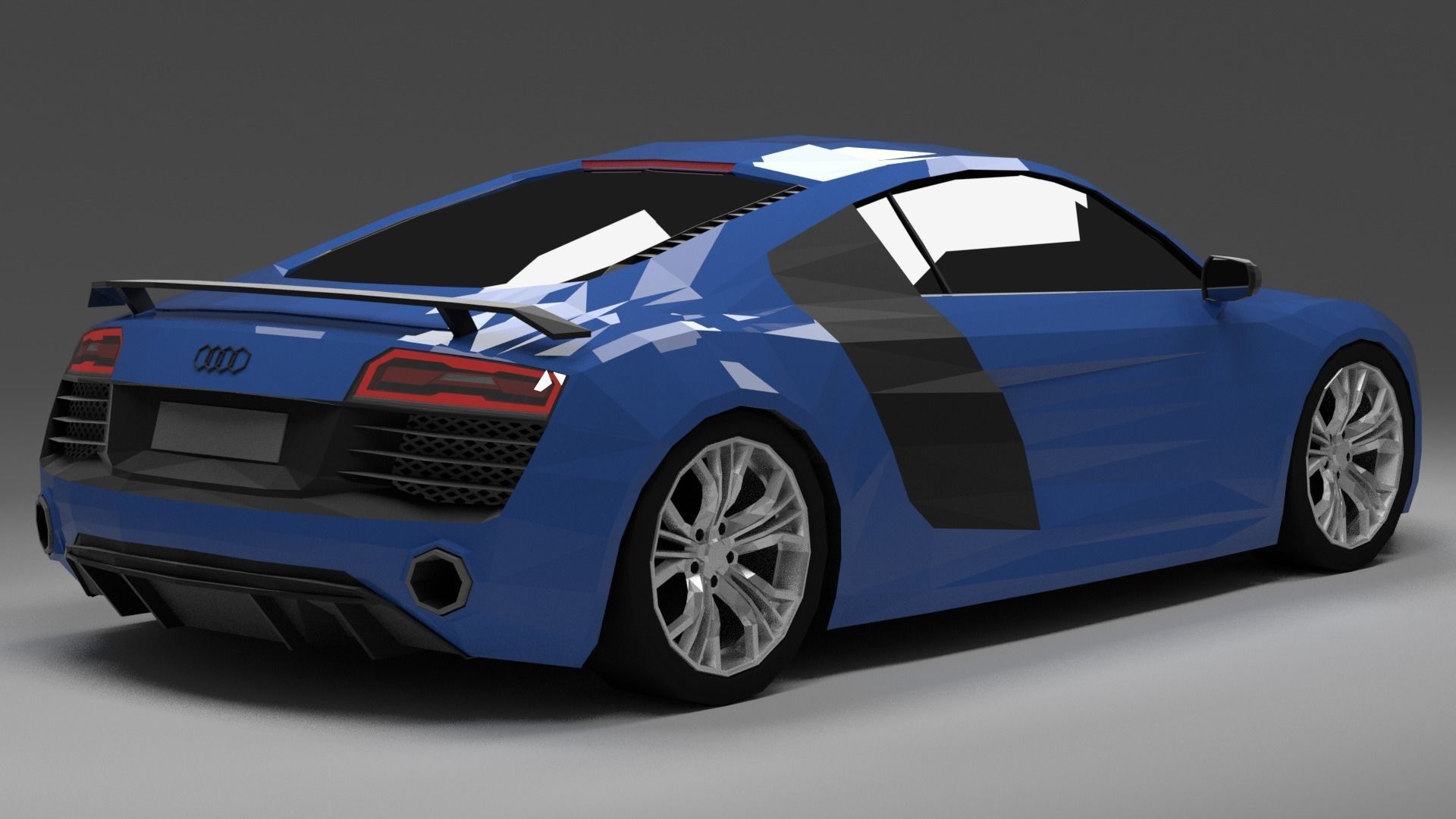 Audi R8 low poly free 3D model | CGTrader