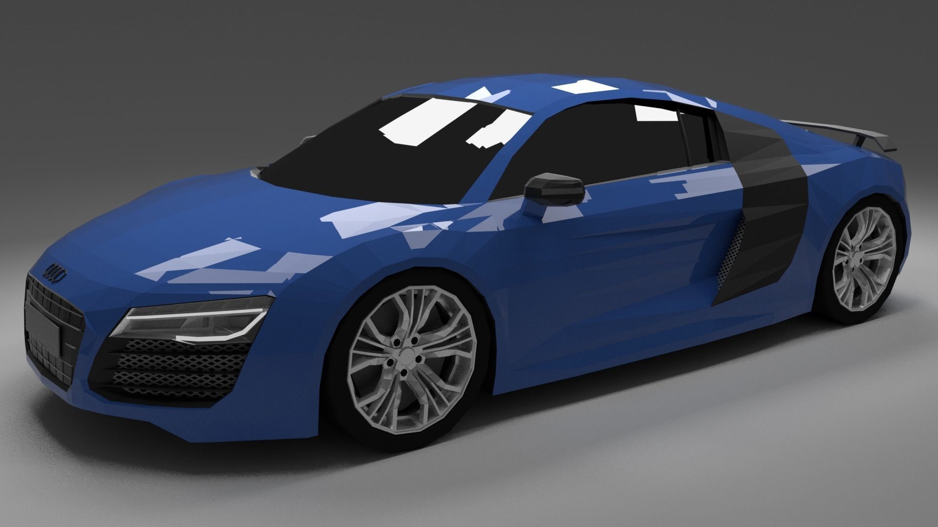 Audi R8 low poly free 3D model | CGTrader
