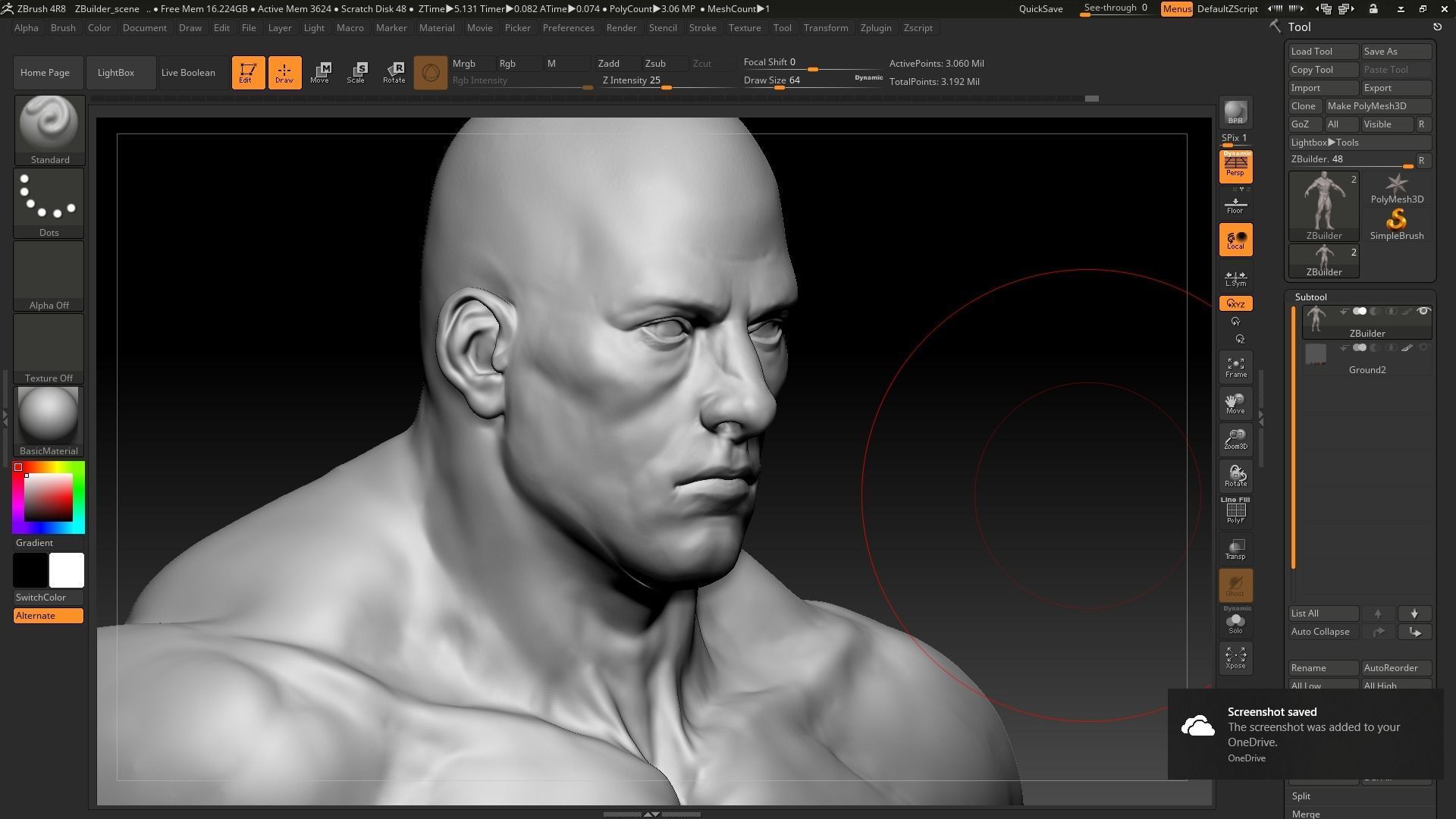 buff male white 3D model | CGTrader
