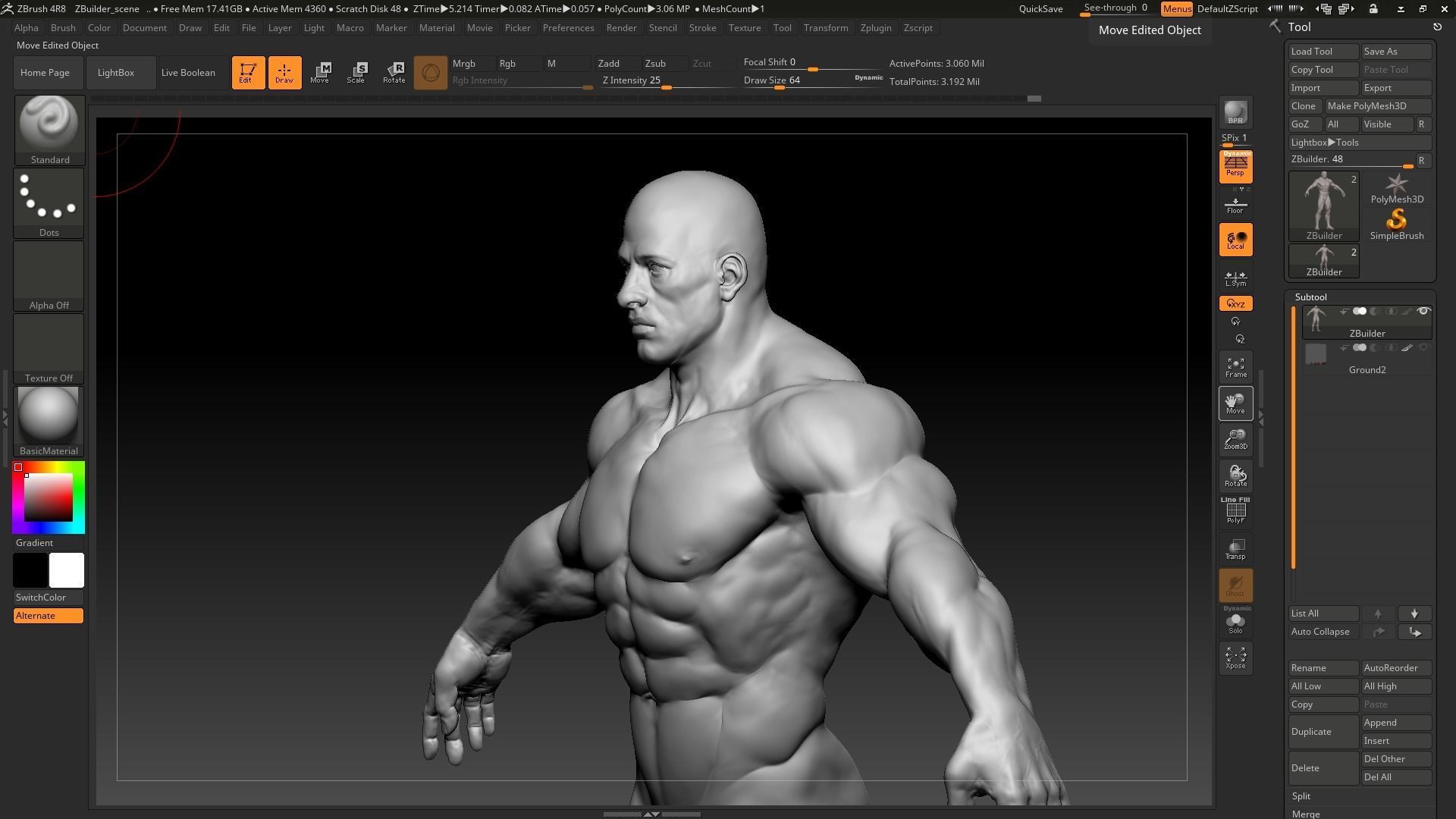 buff black male 3D model | CGTrader