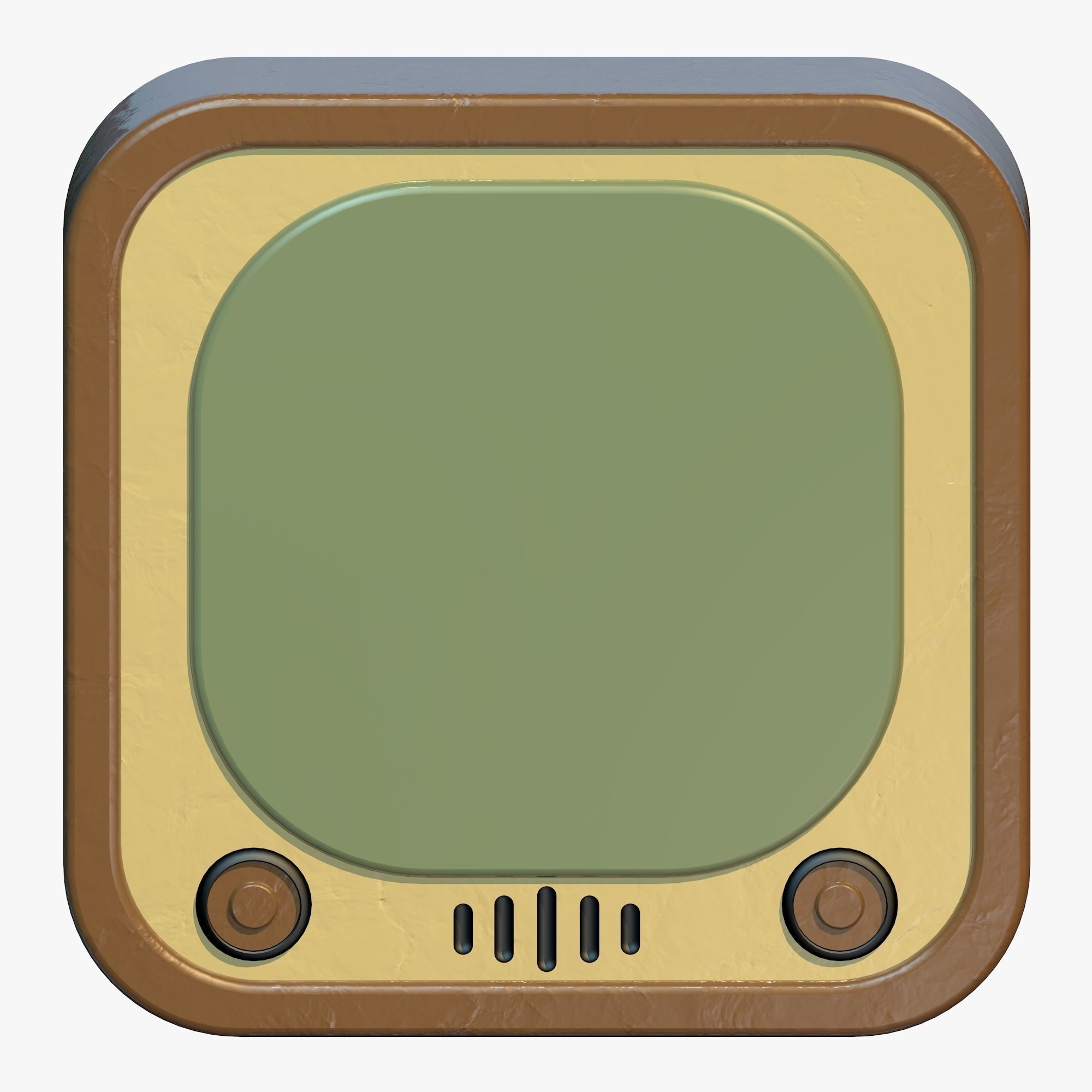 3D model Old-School TV Icon VR / AR / low-poly | CGTrader
