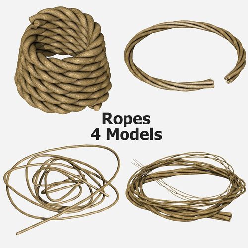 4 Different Rope Models 3D model | CGTrader