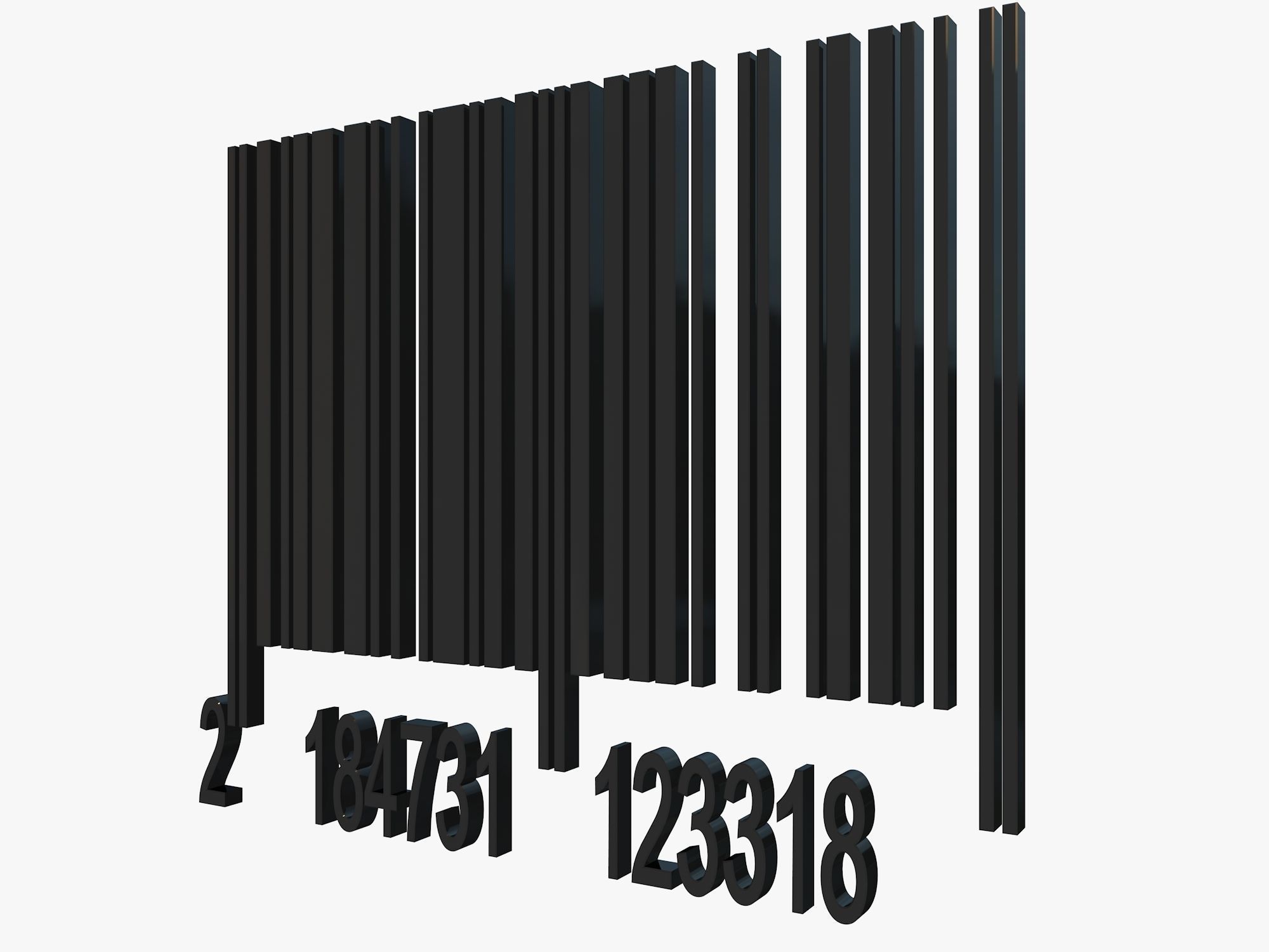 Barcode 3D model | CGTrader