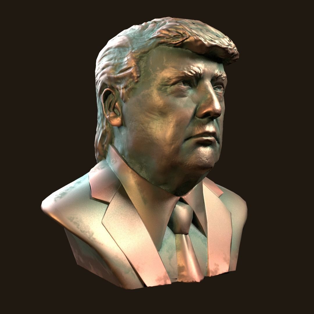 3D model Donald Trump bronze bust VR / AR / low-poly | CGTrader