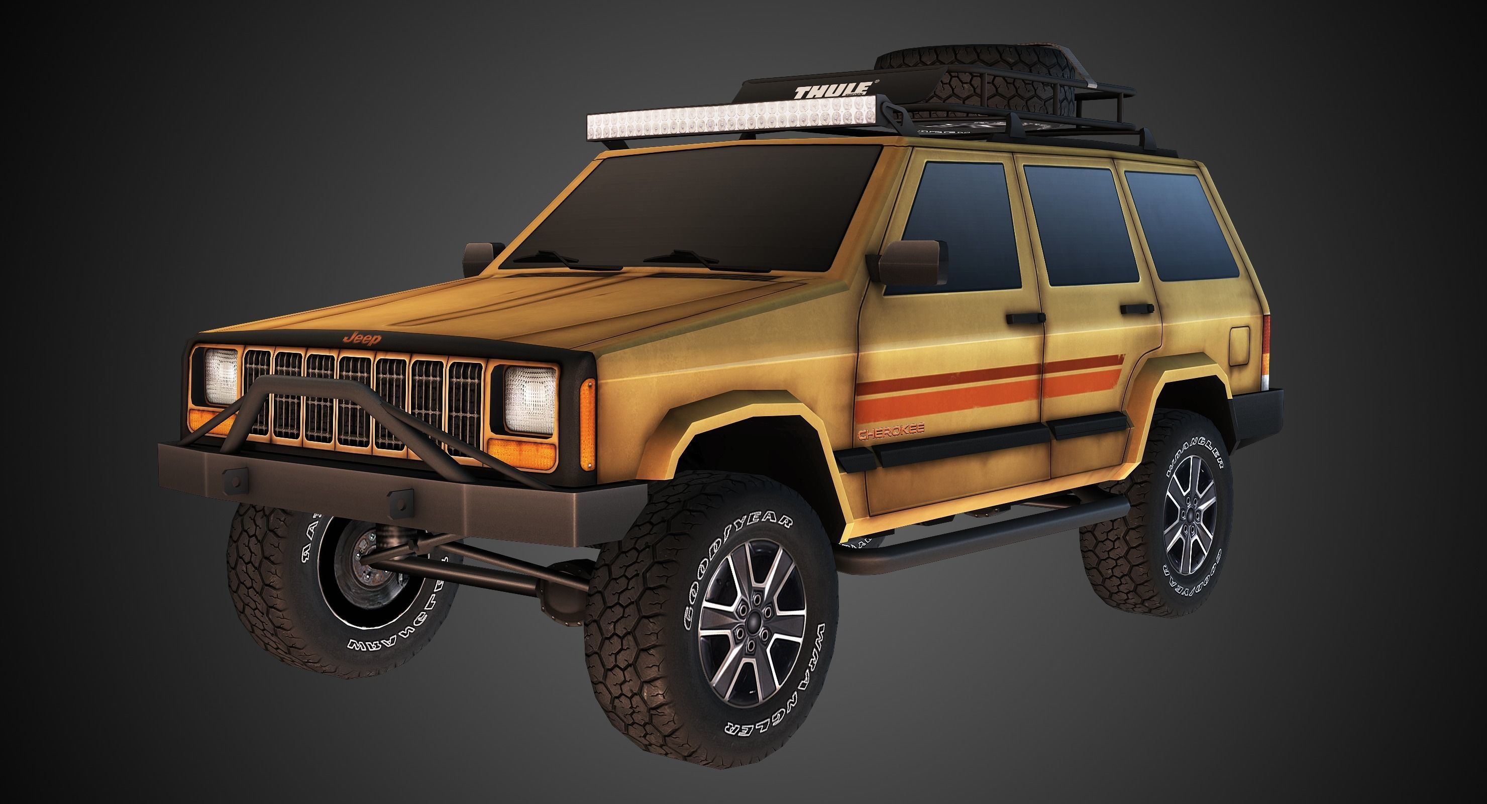 3D model Jeep Cherokee Offroad Build VR / AR / low-poly | CGTrader