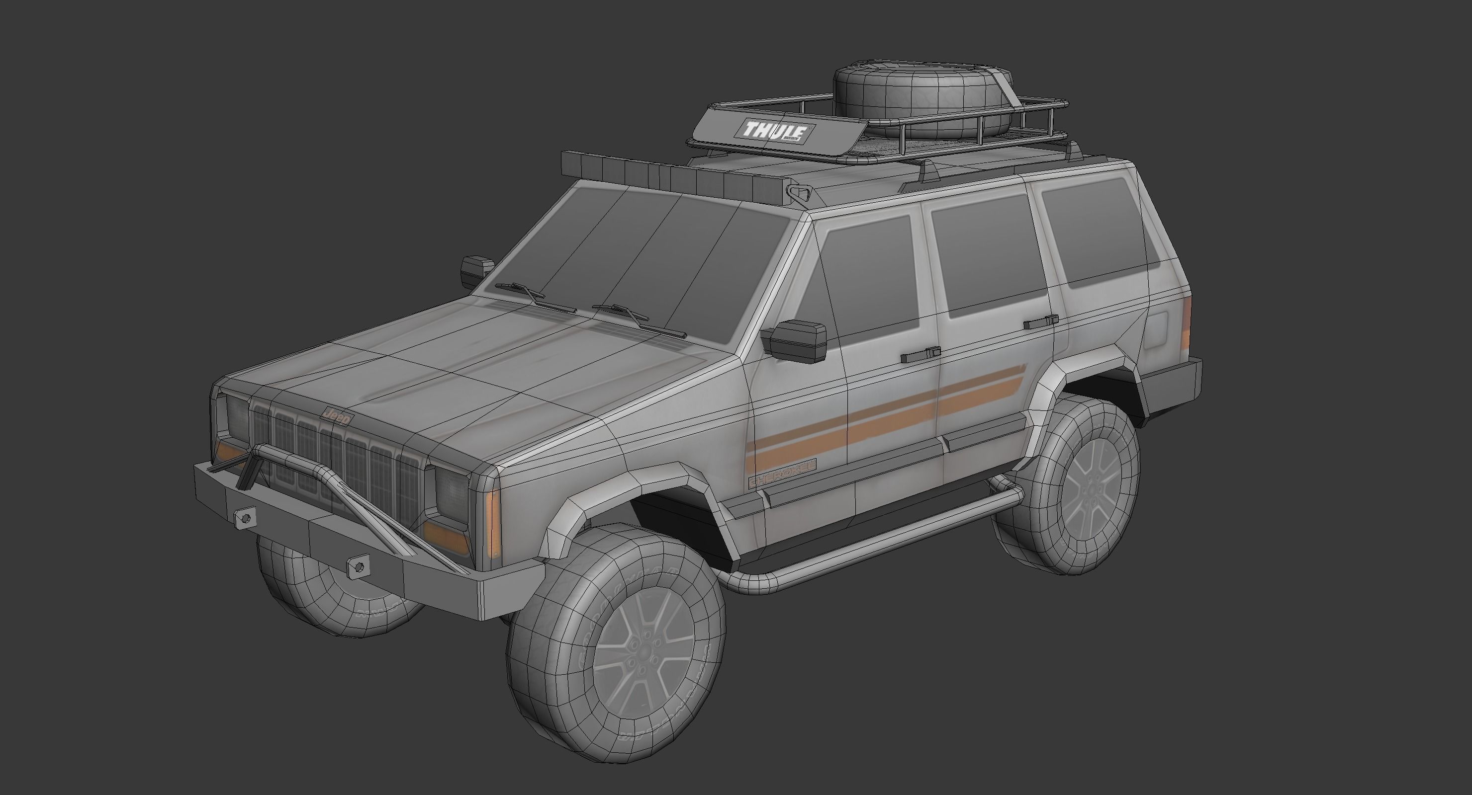 3D model Jeep Cherokee Offroad Build VR / AR / low-poly | CGTrader