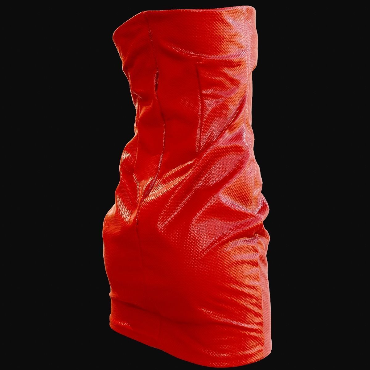 3D model Red Shiny Dress VR / AR / low-poly | CGTrader