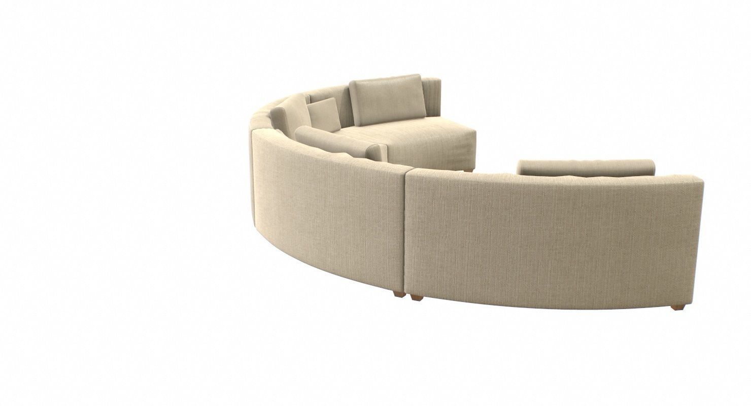3D model Circular Fabric Sofa VR / AR / low-poly | CGTrader