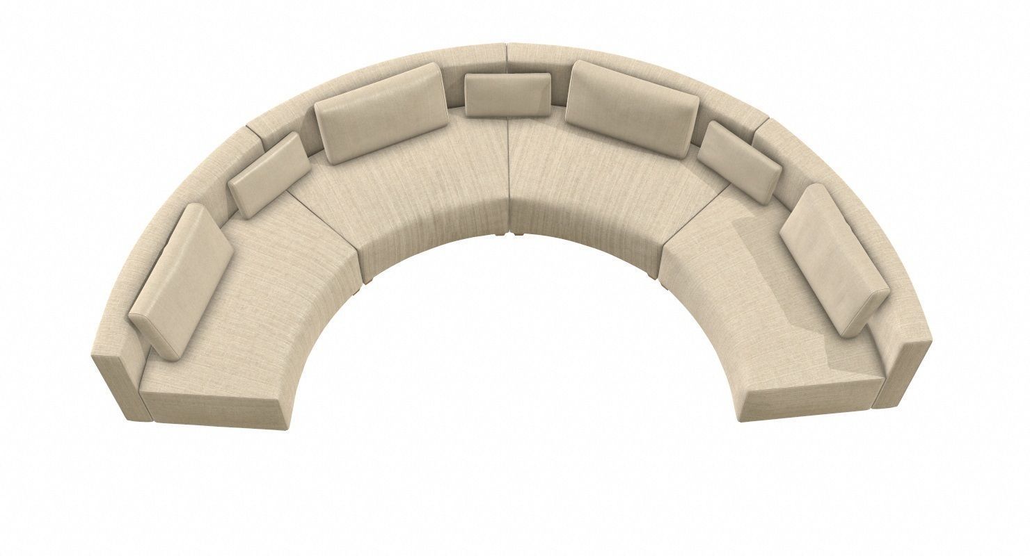 3D model Circular Fabric Sofa VR / AR / low-poly | CGTrader