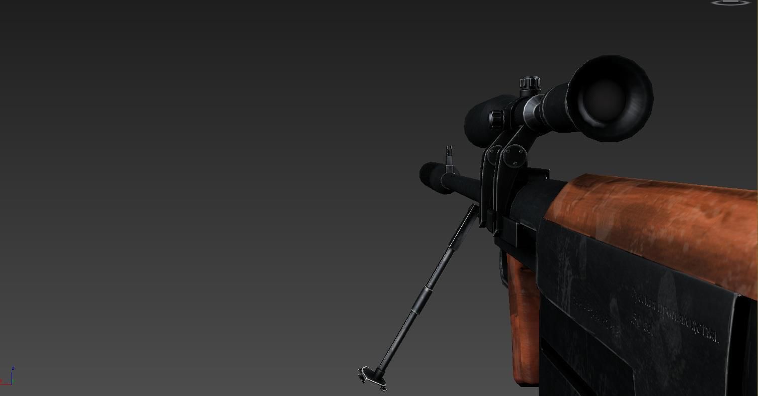 3D model Ksvk Sniper Rifle VR / AR / low-poly | CGTrader