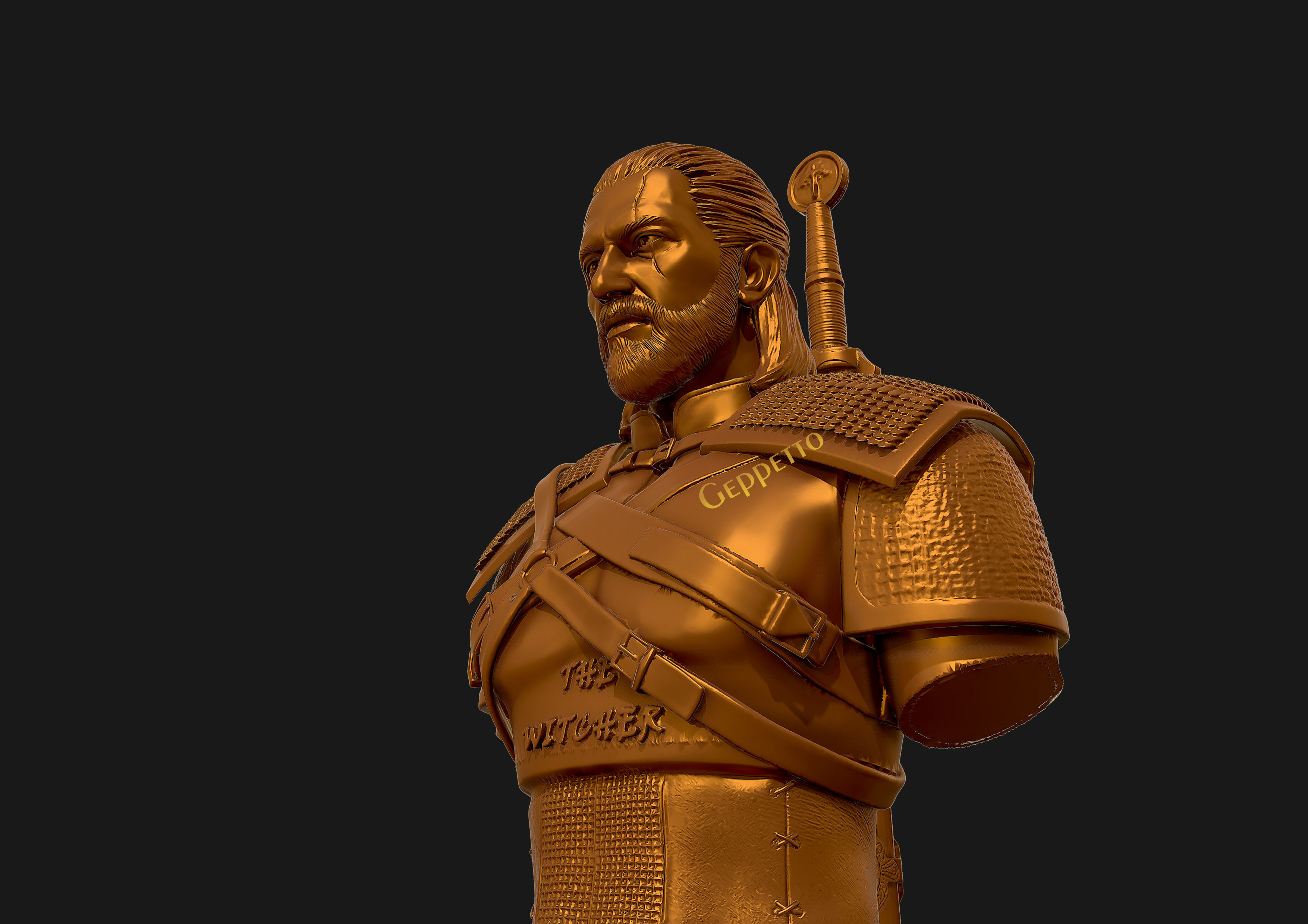 3D Sculpture of the witcher 3D model 3D printable | CGTrader