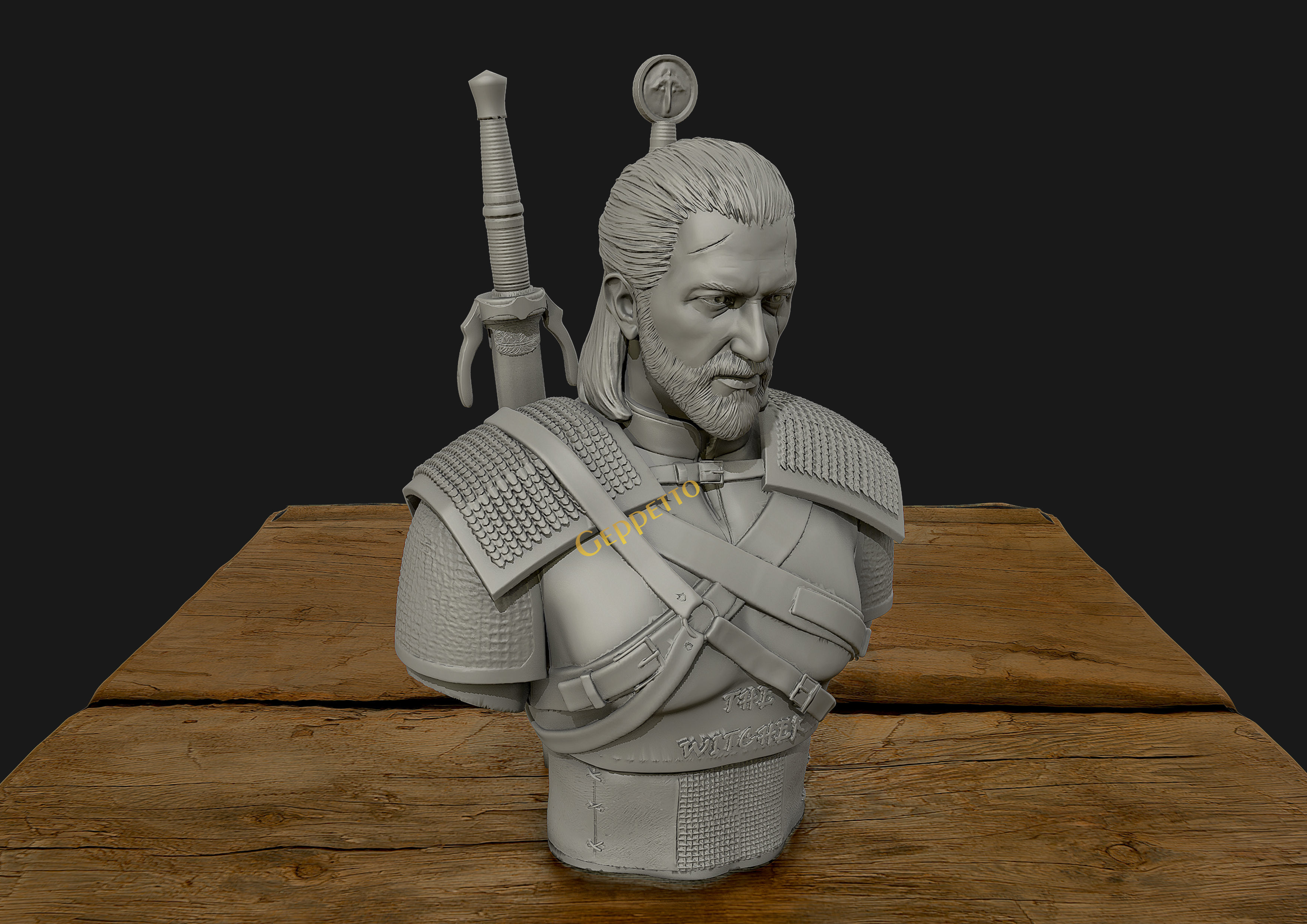 3D Sculpture of the witcher 3D model 3D printable | CGTrader