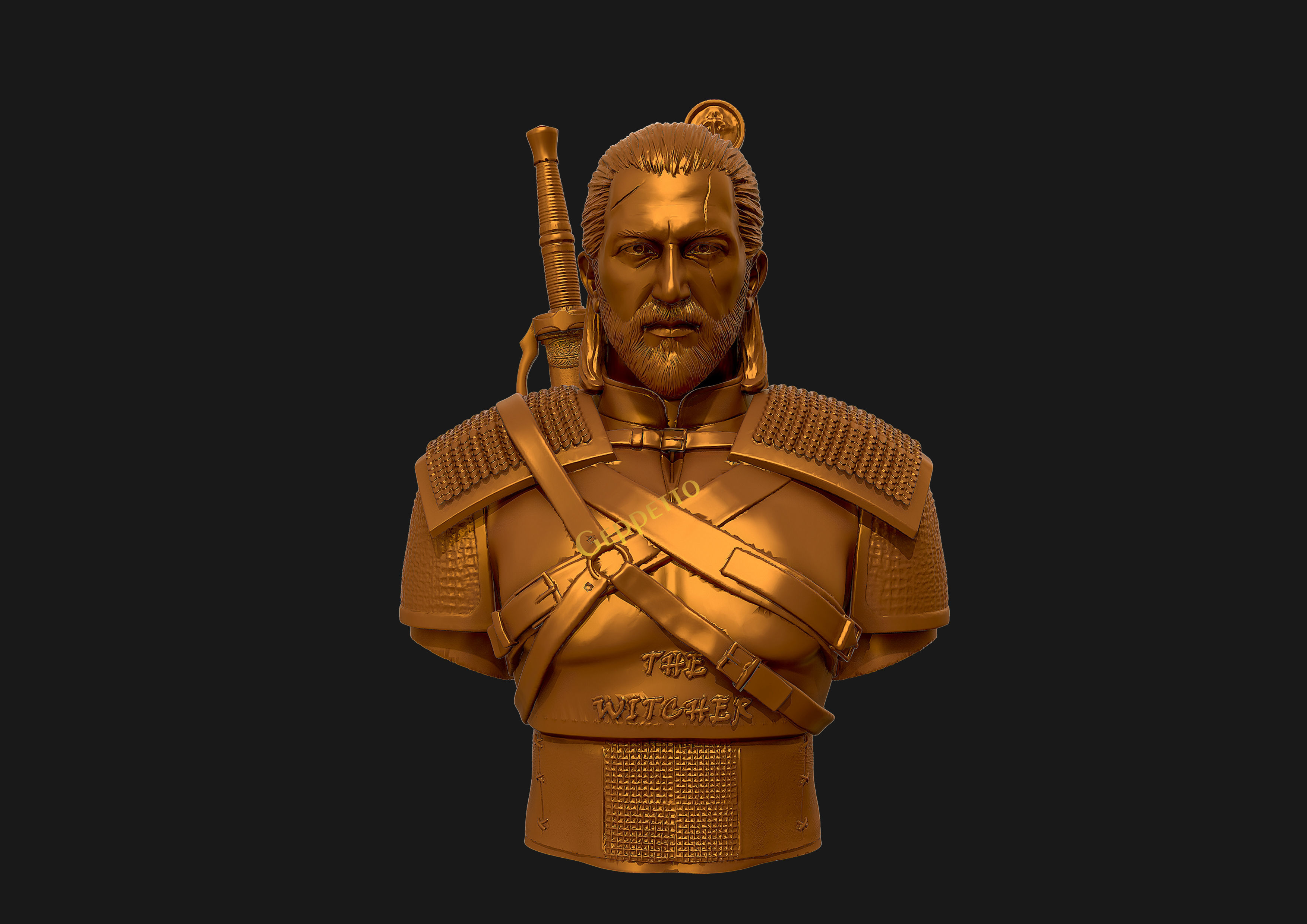 3D Sculpture of the witcher 3D model 3D printable | CGTrader