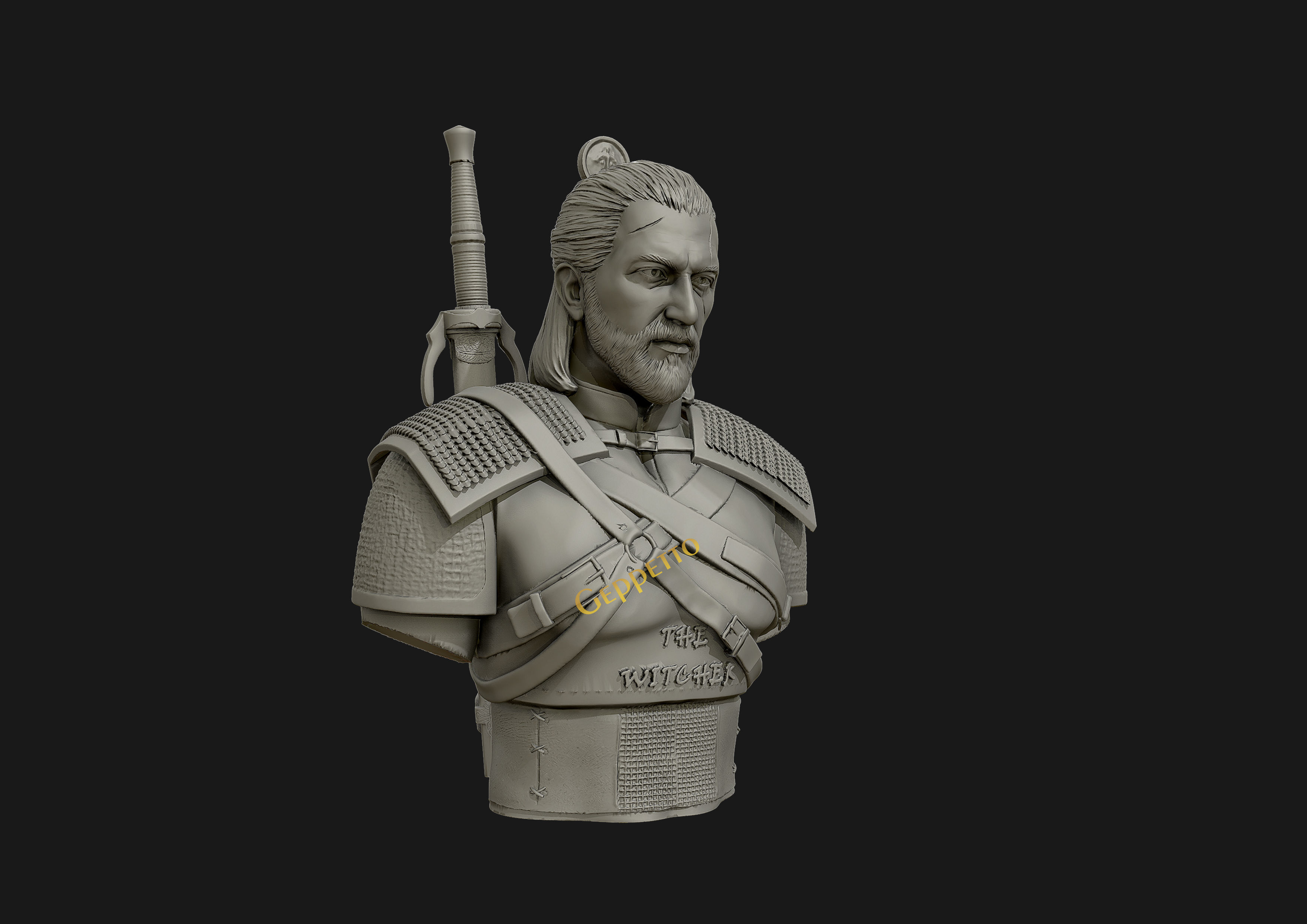 3D Sculpture of the witcher 3D model 3D printable | CGTrader