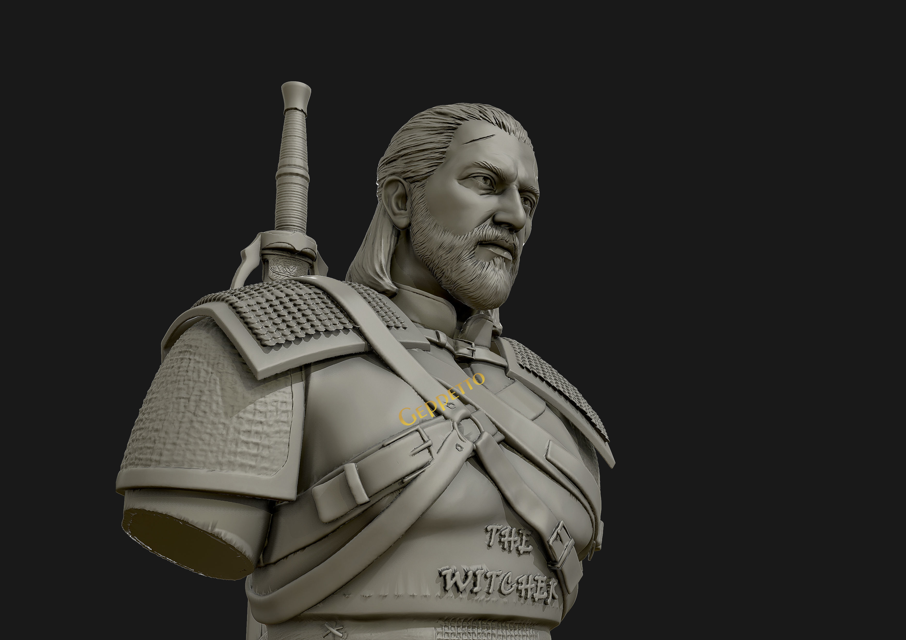 3D Sculpture of the witcher 3D model 3D printable | CGTrader
