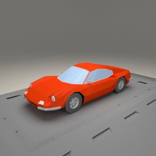 3D model Ferrari Dino 206 GT from 1968 VR / AR / low-poly | CGTrader