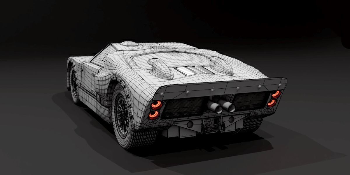 GT40 with Full Interior and Engine free 3D model | CGTrader
