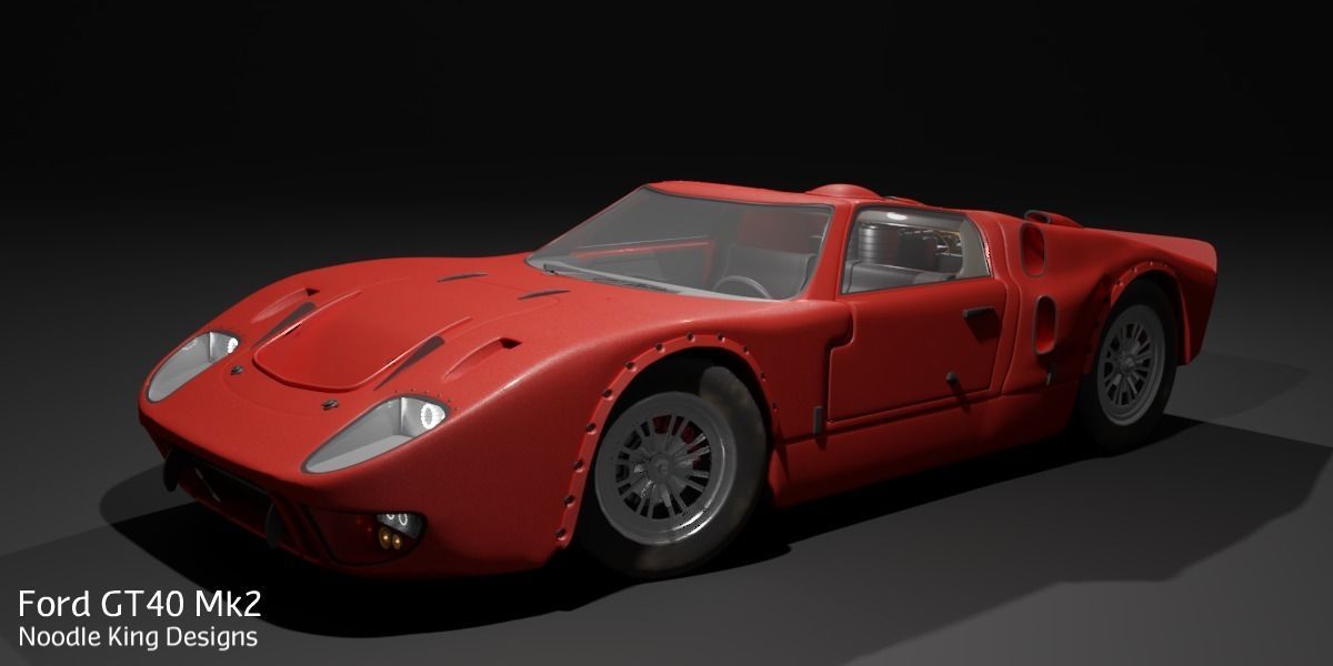 GT40 with Full Interior and Engine free 3D model | CGTrader