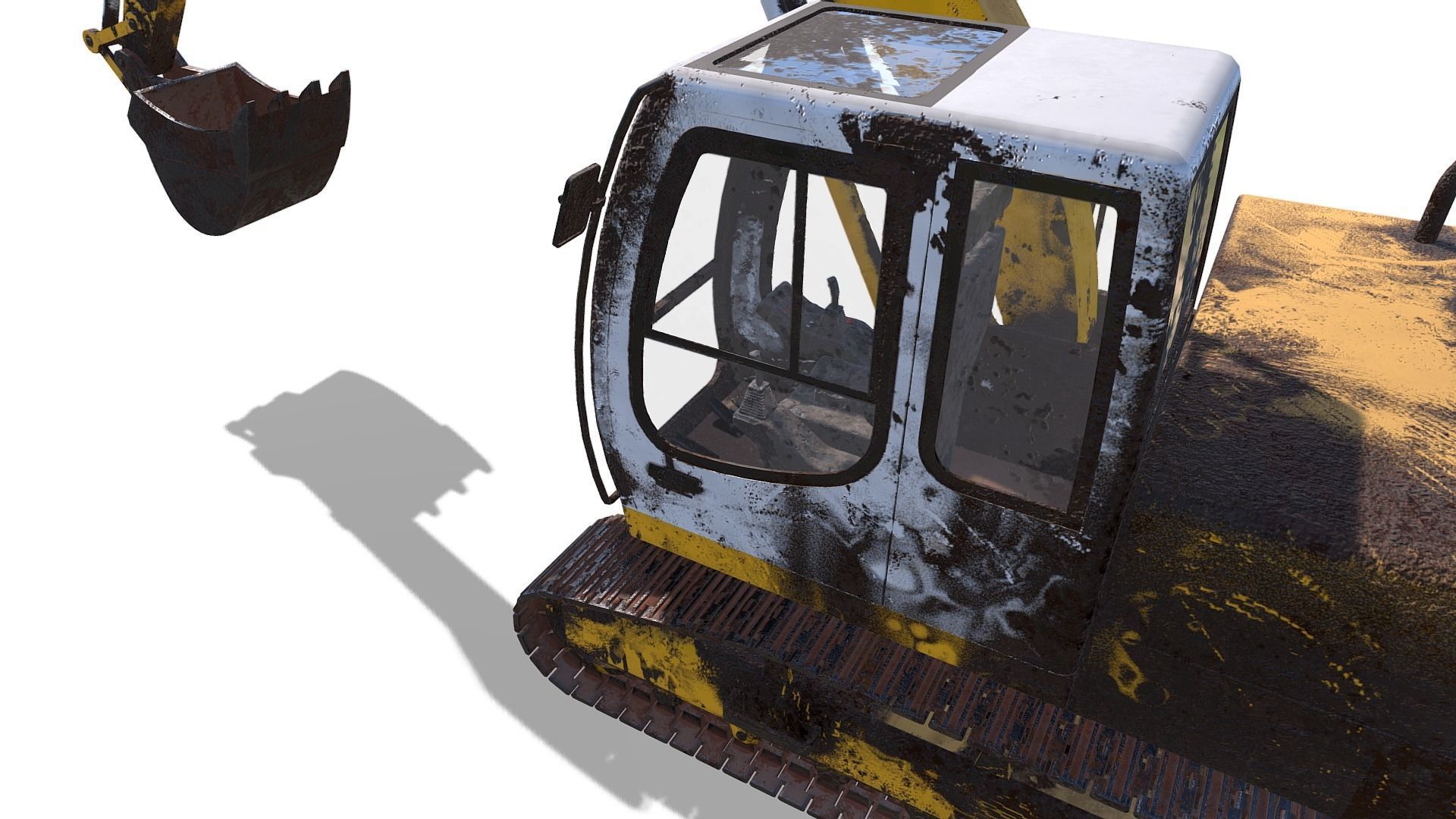 3D model Digger excavator VR / AR / low-poly | CGTrader