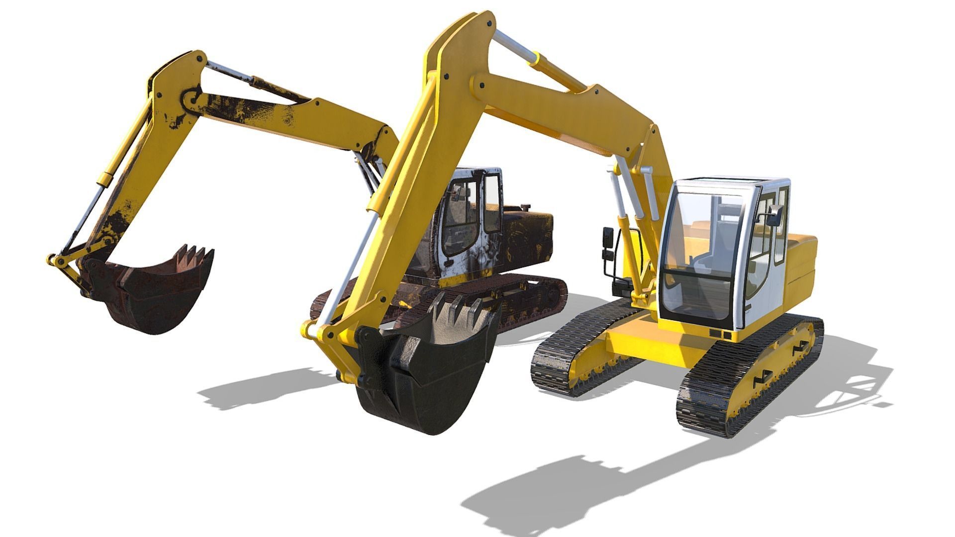 3D model Digger excavator VR / AR / low-poly | CGTrader