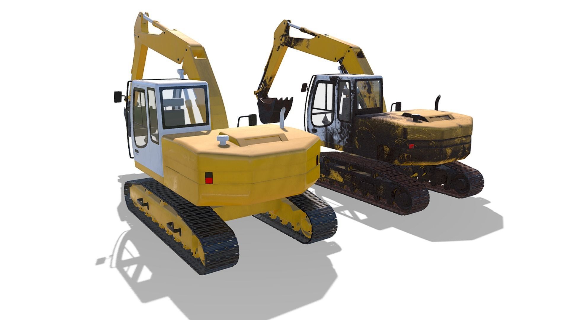 3D model Digger excavator VR / AR / low-poly | CGTrader