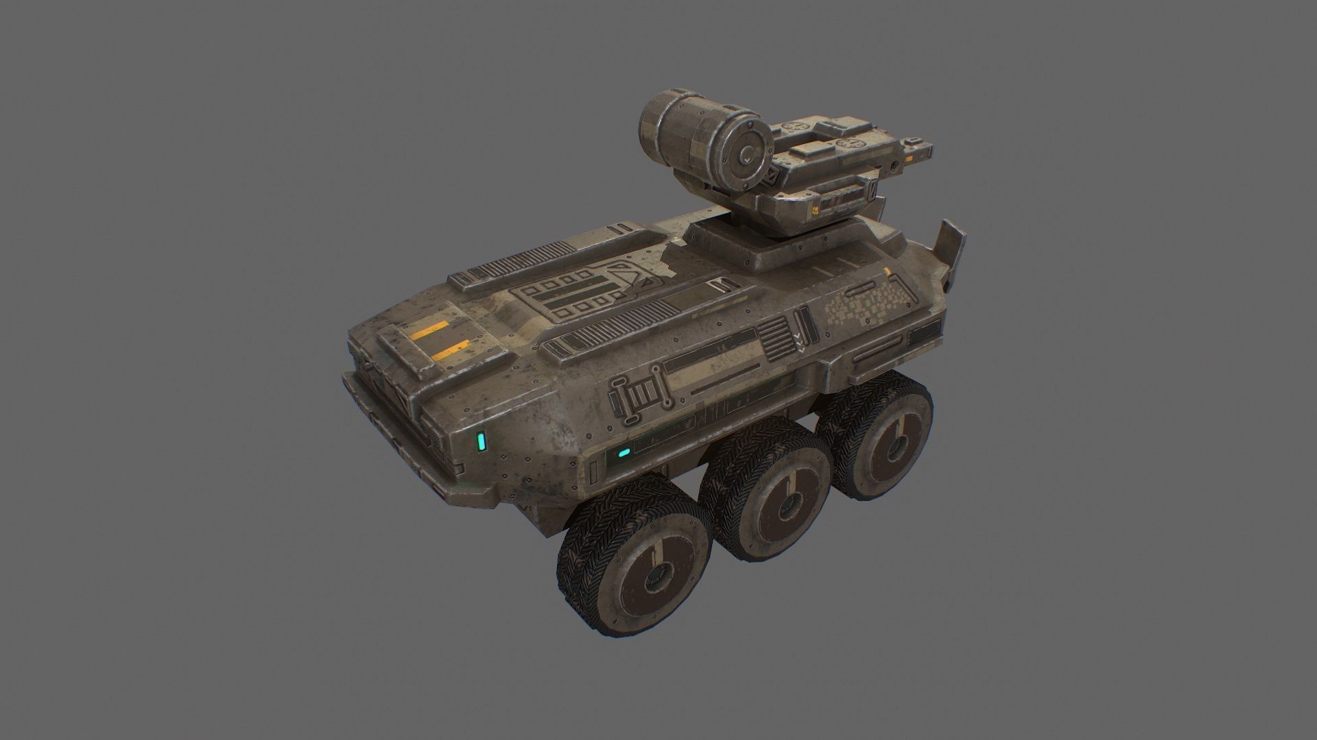 3D model Low poly sci fi armored vehicle unit VR / AR / low-poly | CGTrader