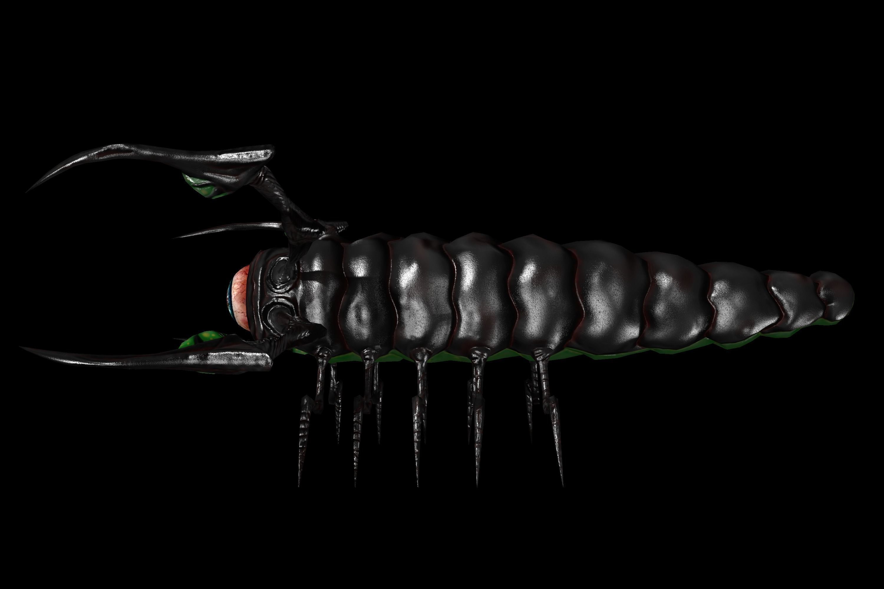 3D model Monster Larva low poly VR / AR / low-poly rigged | CGTrader