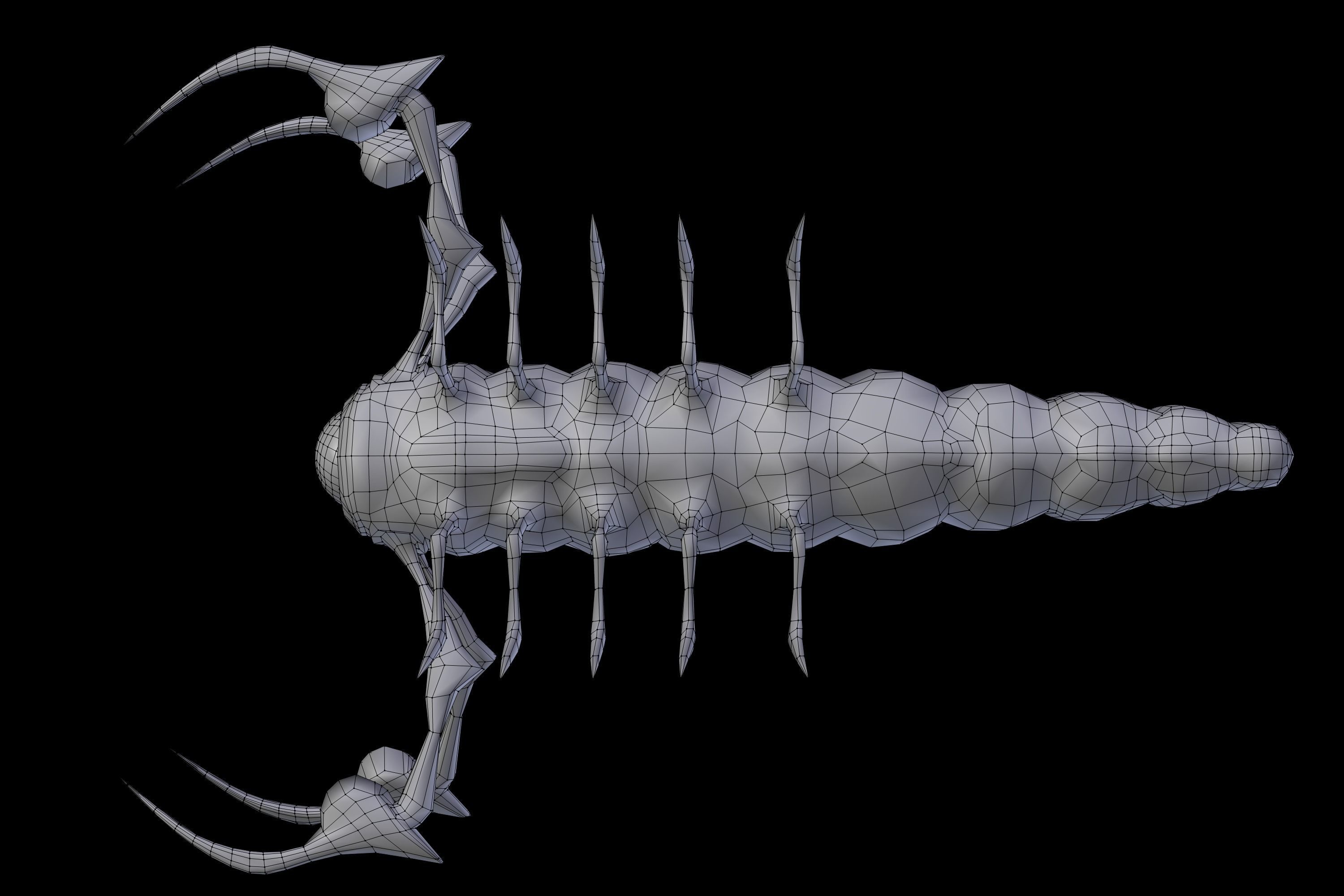 3D model Monster Larva low poly VR / AR / low-poly rigged | CGTrader