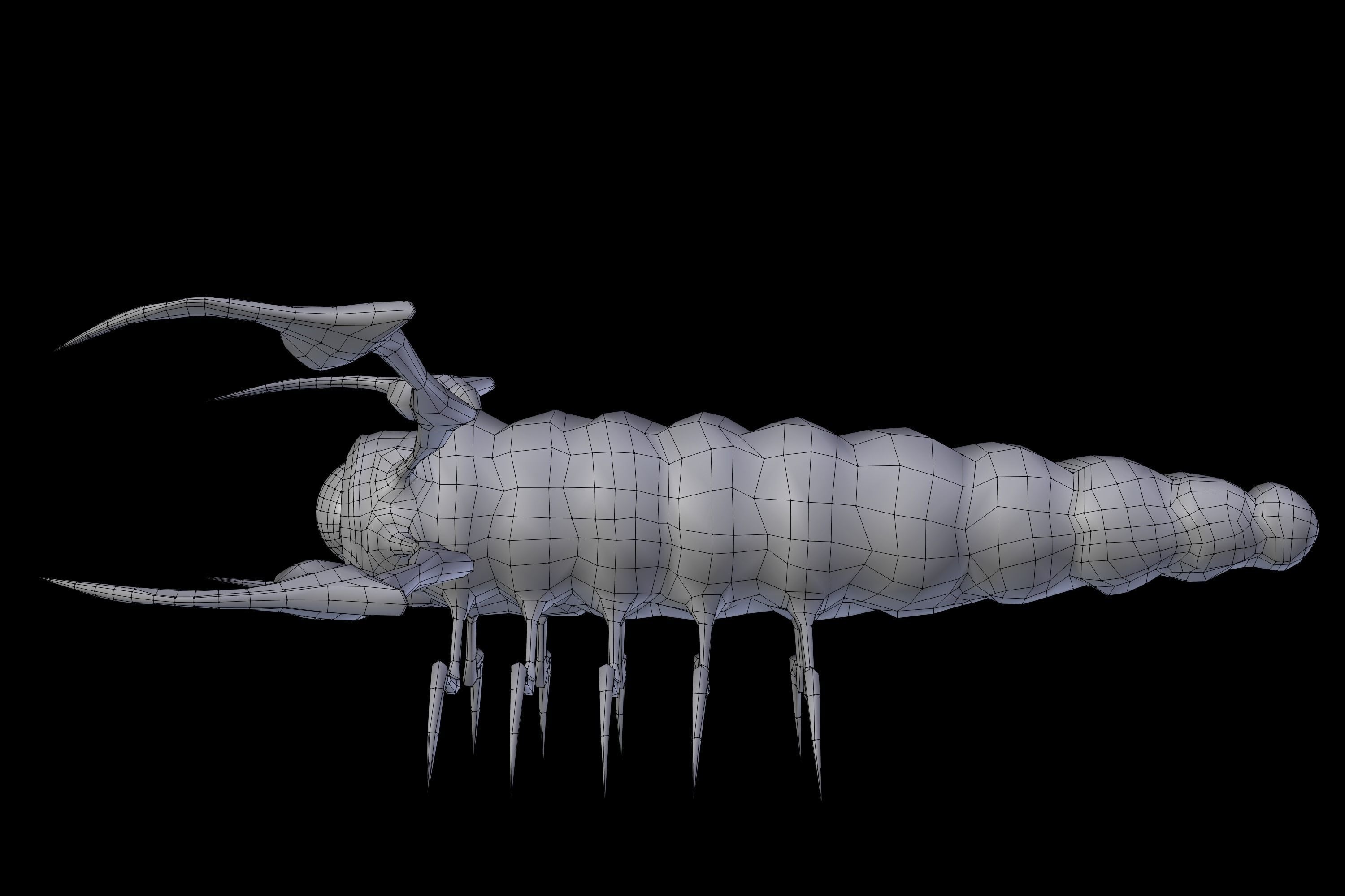 3D model Monster Larva low poly VR / AR / low-poly rigged | CGTrader