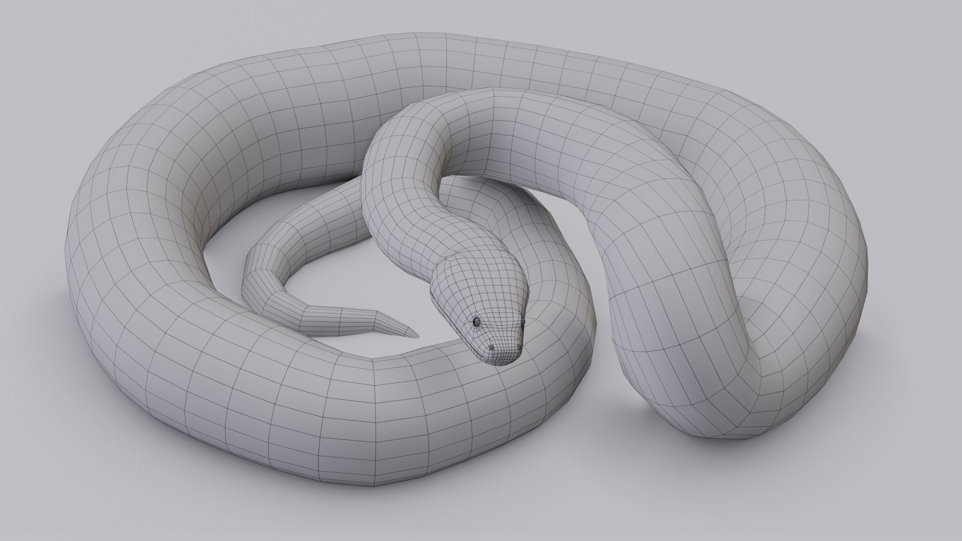 3D model Animated Green Anaconda VR / AR / low-poly rigged animated ...