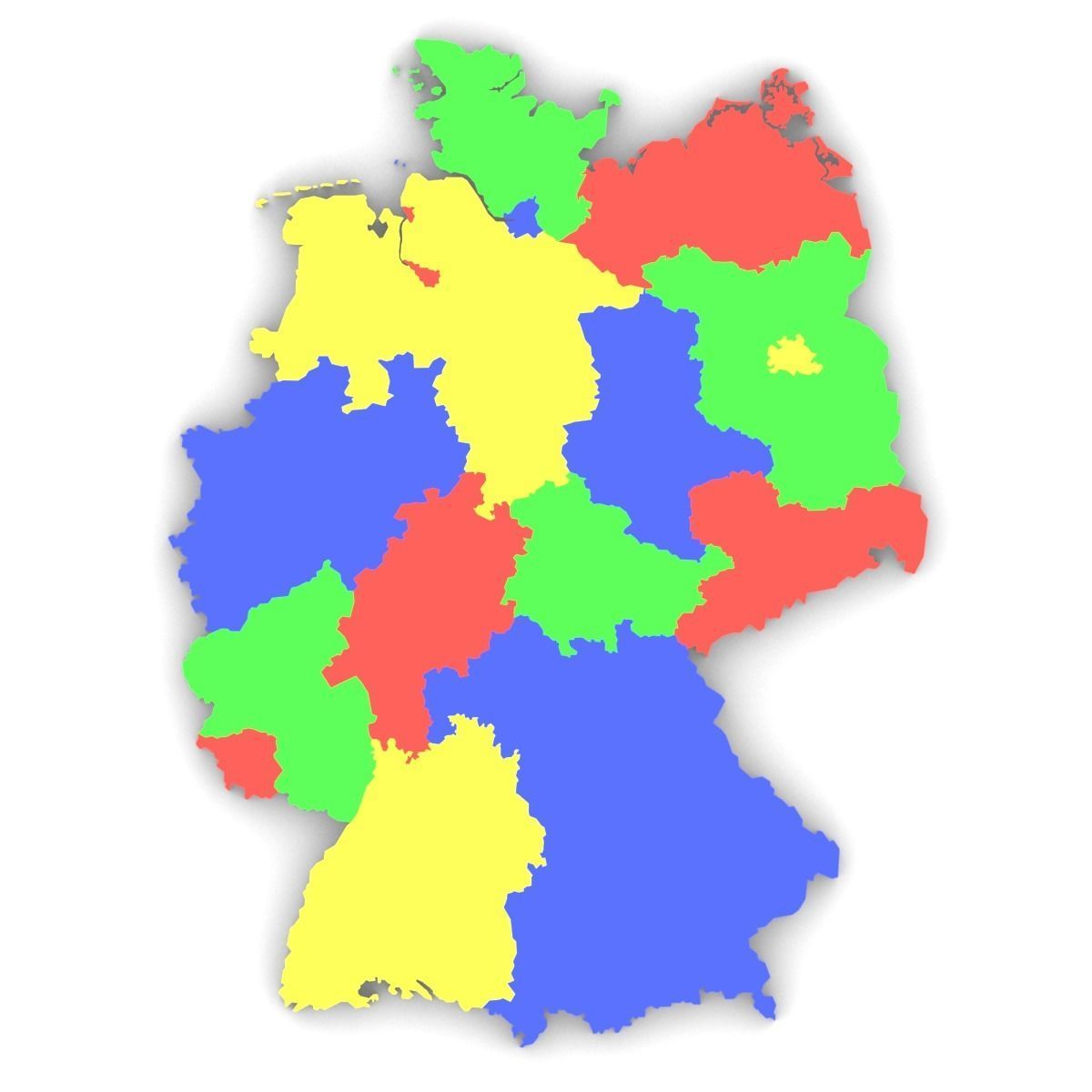Map of Germany 3D model | CGTrader