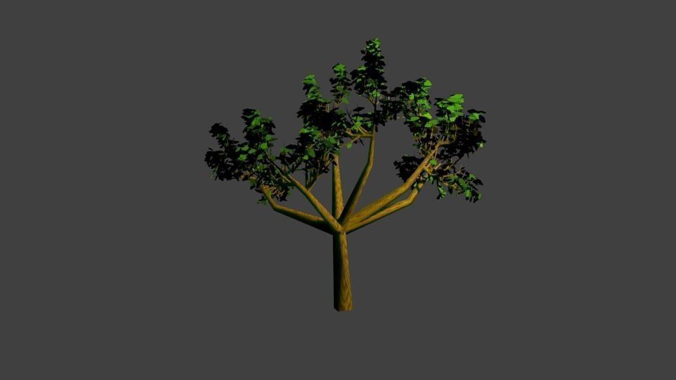 3D model 40 Trees with different colors low poly high poly VR / AR ...