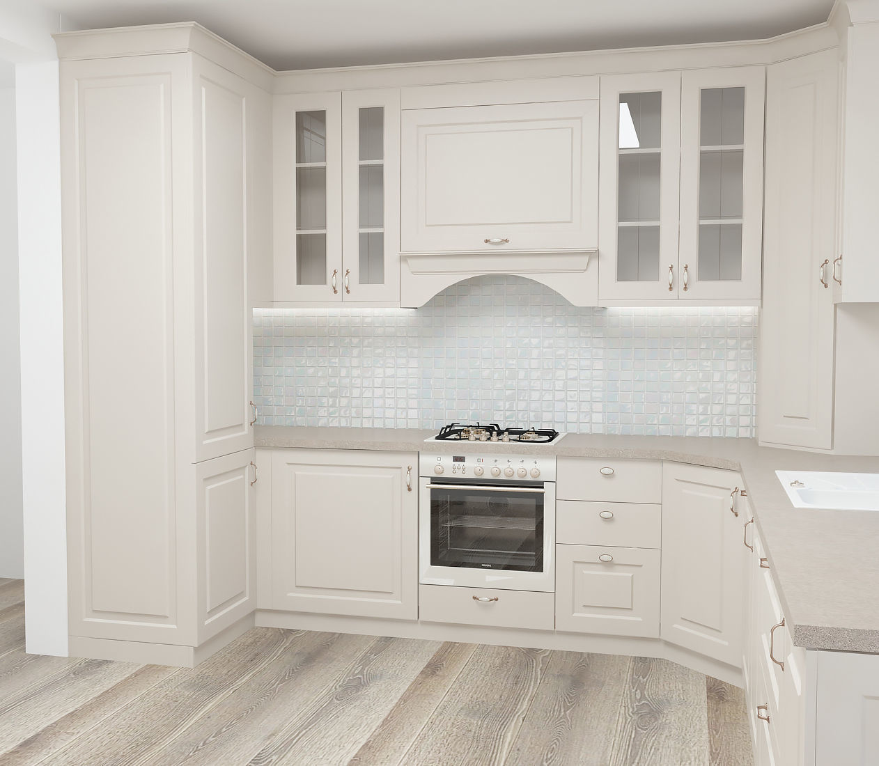Warm Cappuccino Kitchen 3D model | CGTrader