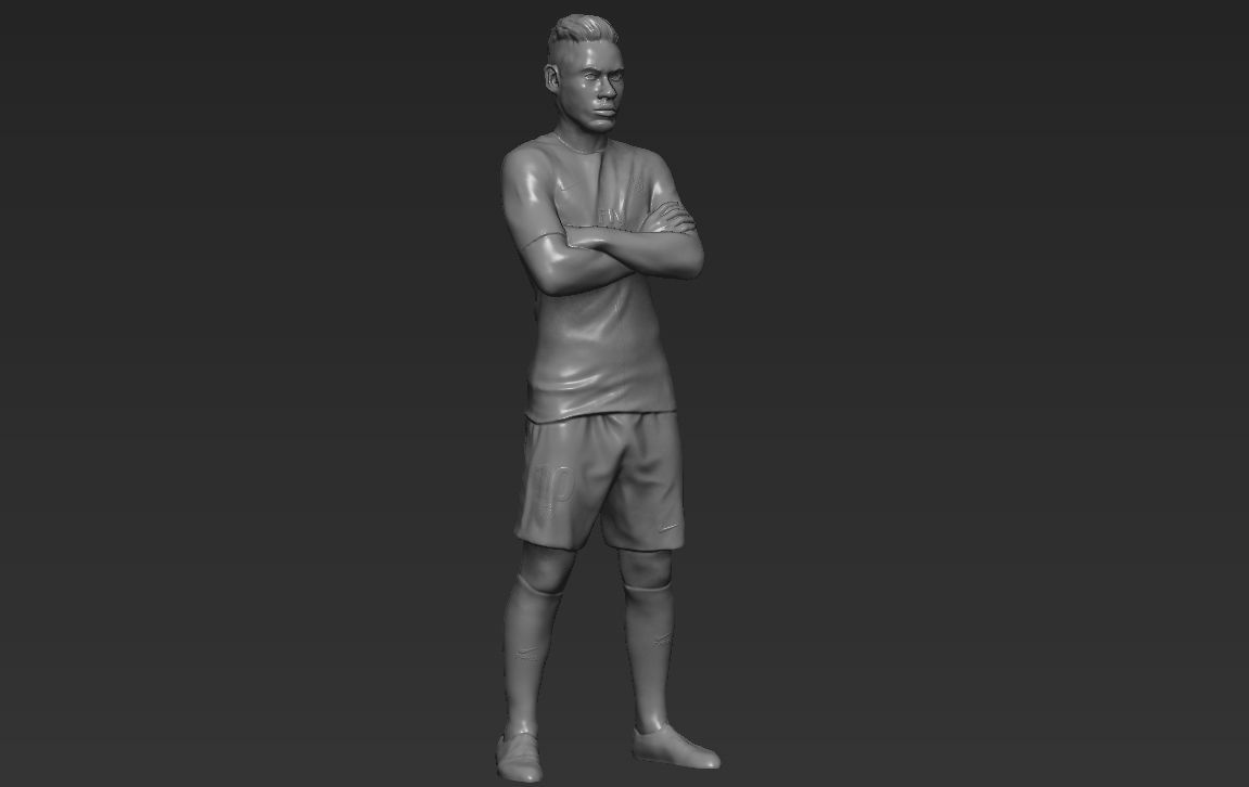 Neymar PSG 3D printing ready stl obj formats 3D model 3D printable ...