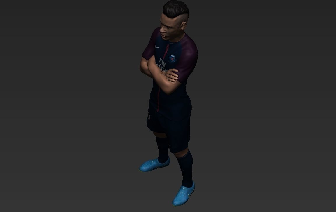Neymar PSG ready for full color 3D printing 3D model 3D printable ...
